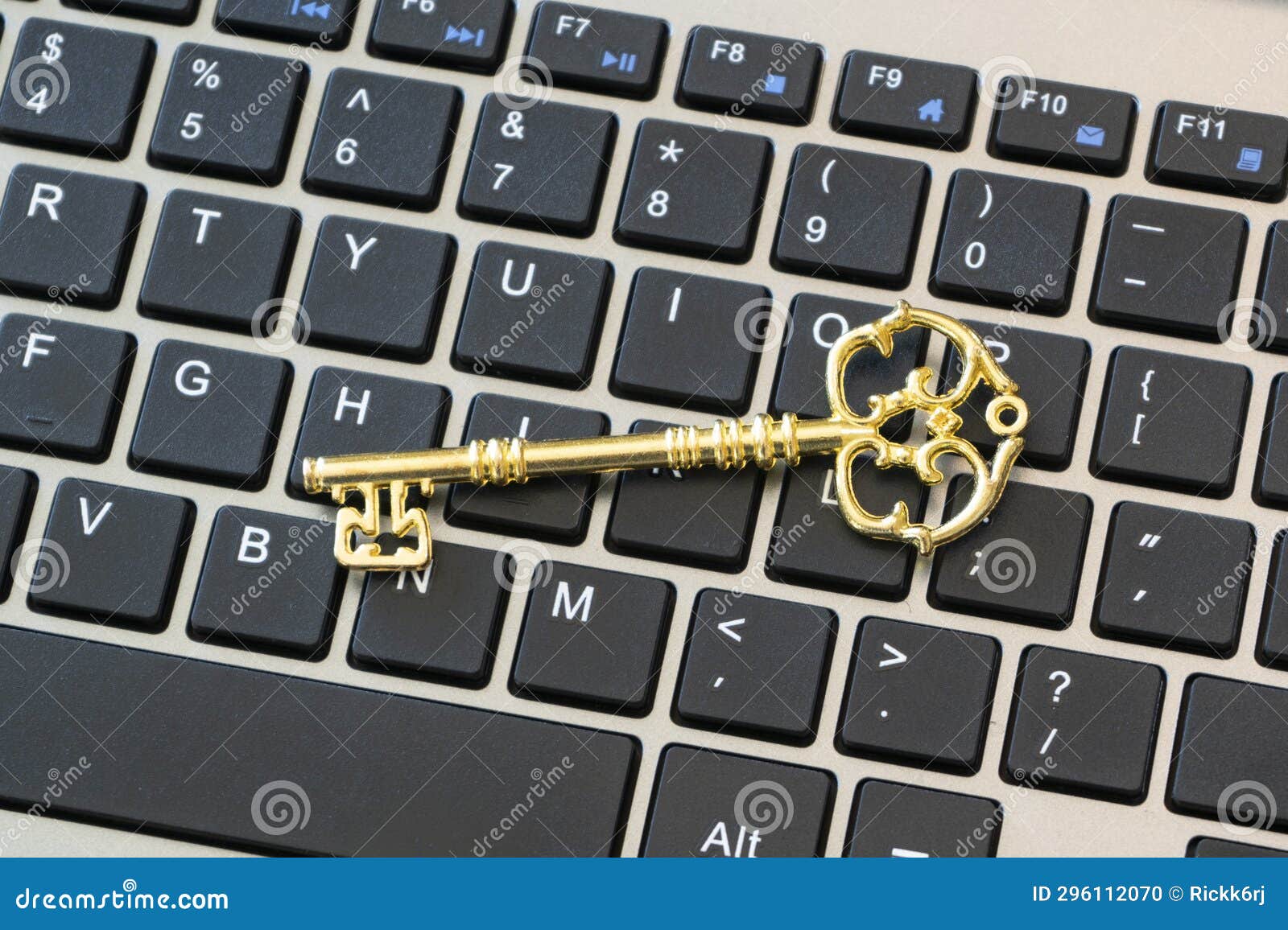 A Computer Keyboard with an Antique Key. Stock Photo - Image of ...