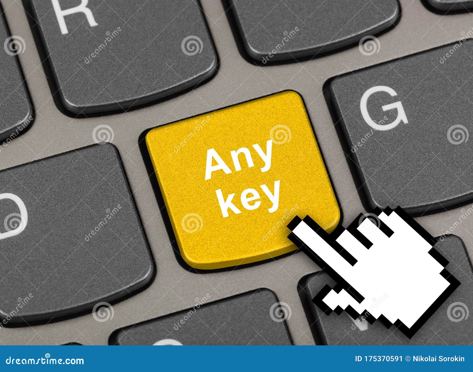 Computer Keyboard with Any Key Stock Image - Image of electronics ...