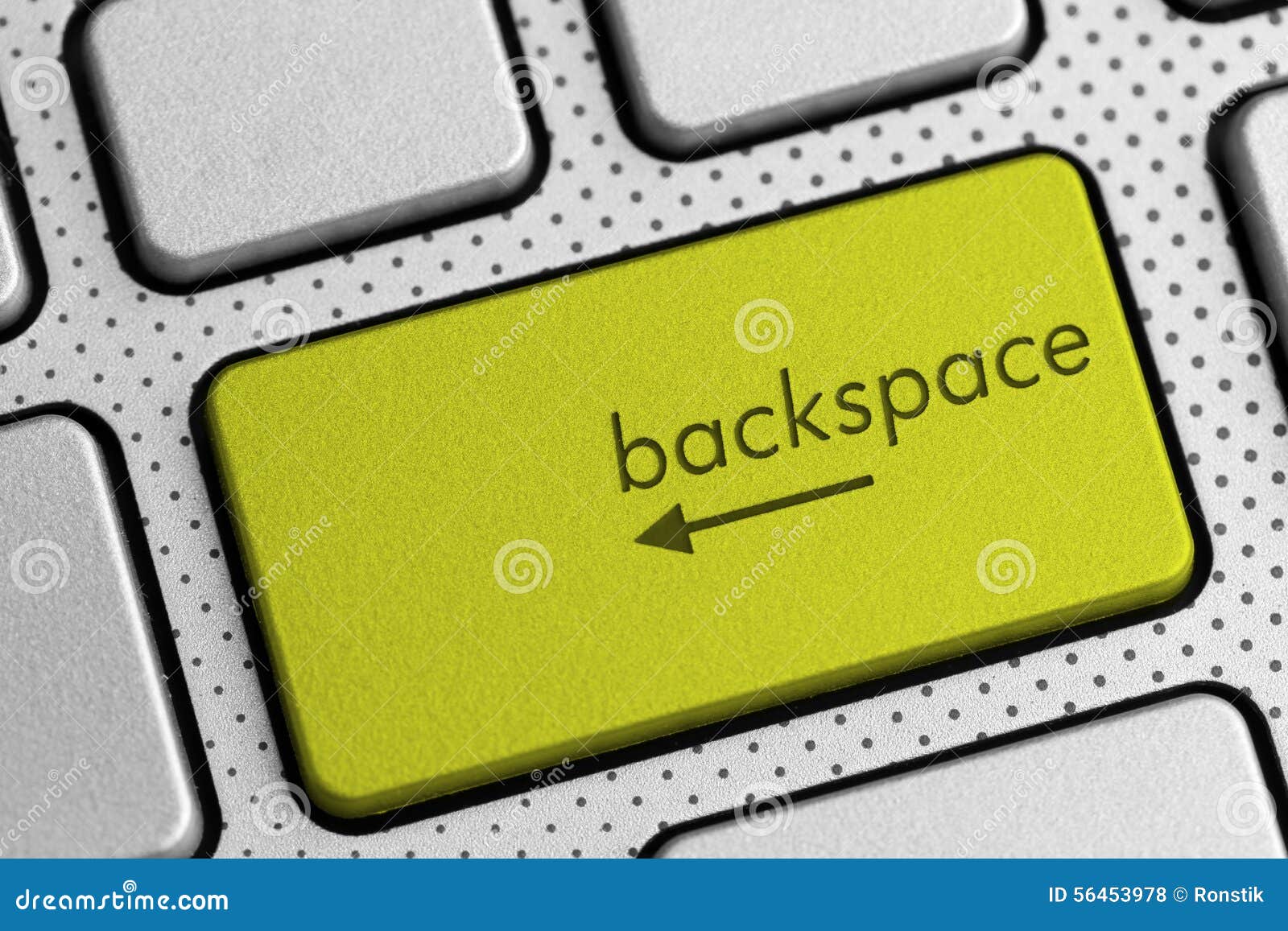 Computer Keyboard Backspace Button Stock Photo - Image of technology ...