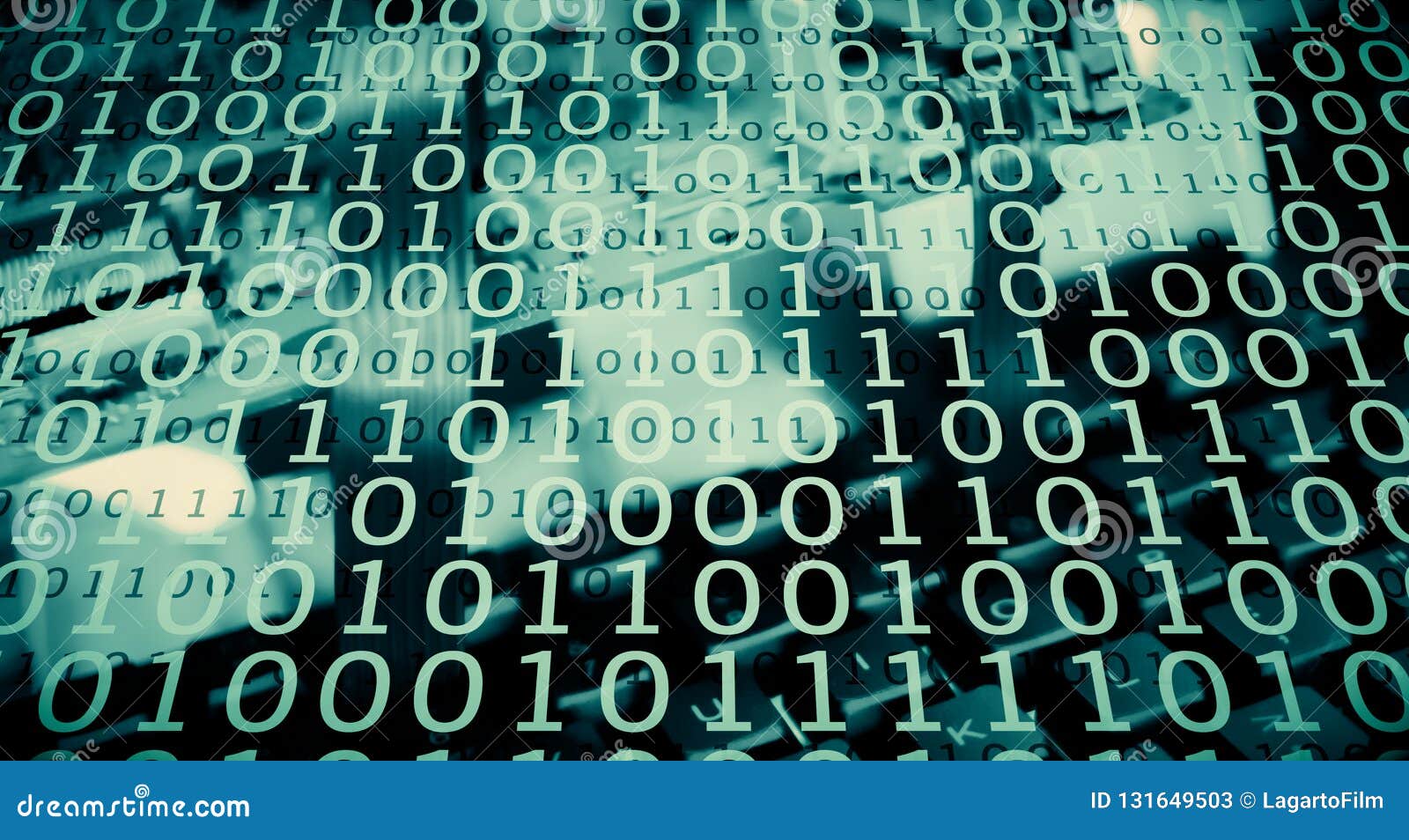 Zero One Computer Binary Big Data Cyber Information Security Stock Illustration Illustration