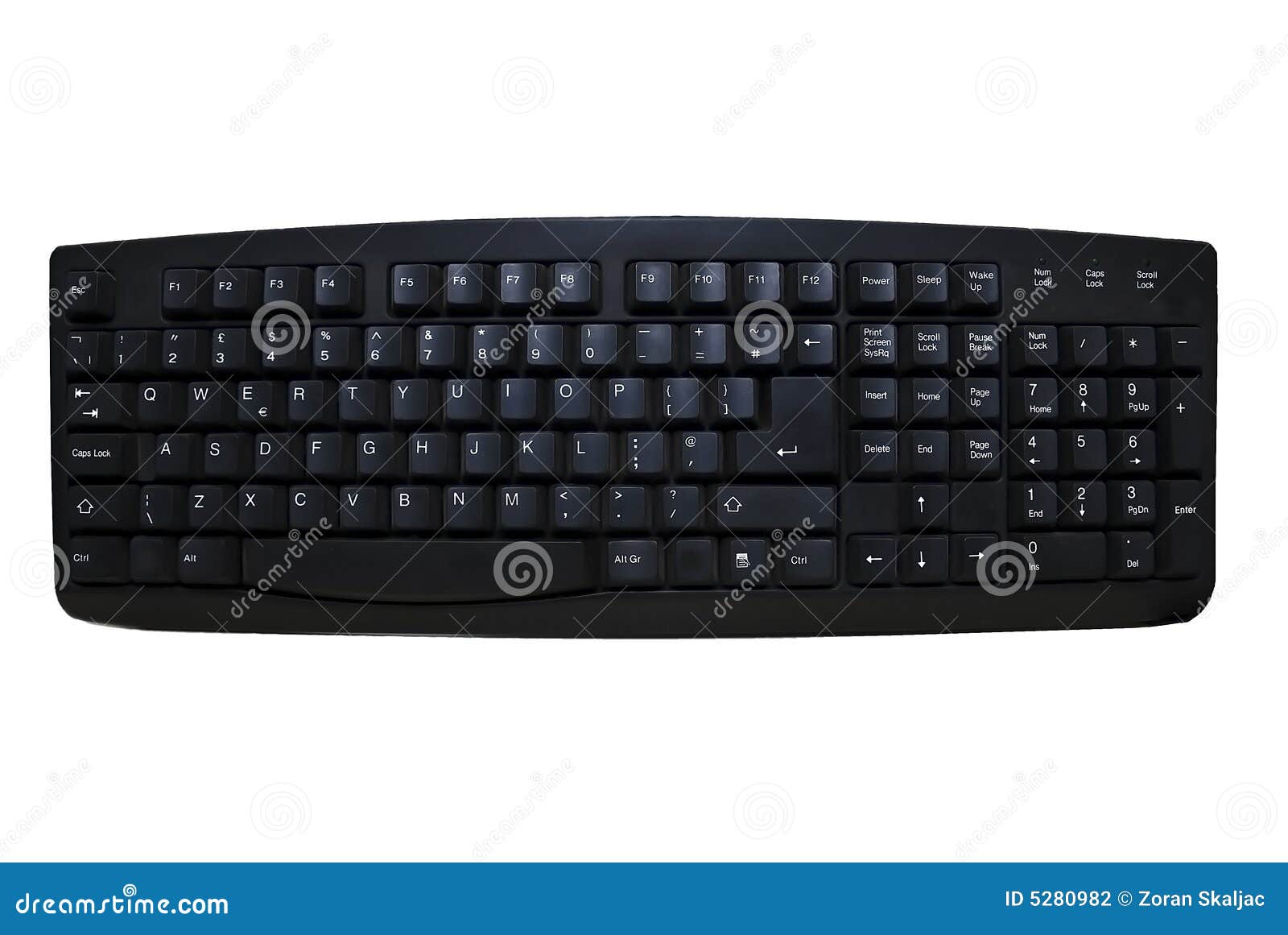 Computer keyboard black stock photo. Image of keyboard - 5280982