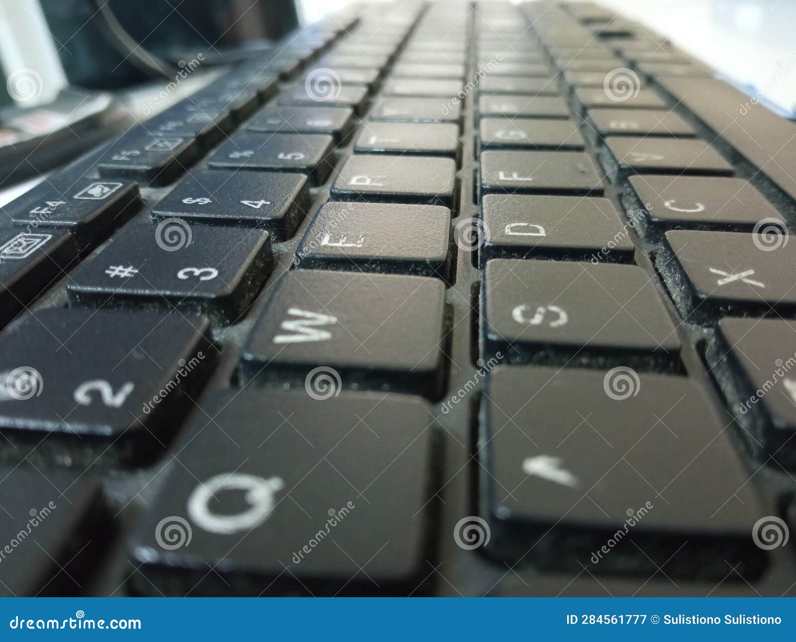 Computer Keyboard with Black and White Letters Stock Image - Image of ...