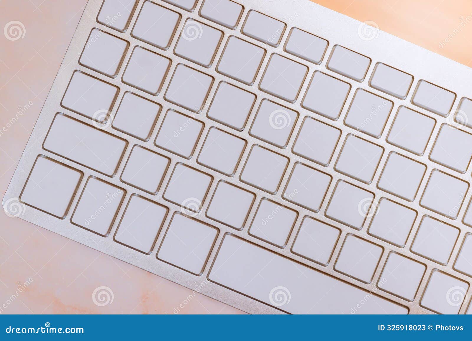 Computer a Keyboard with Blank Buttons that is White without Any ...