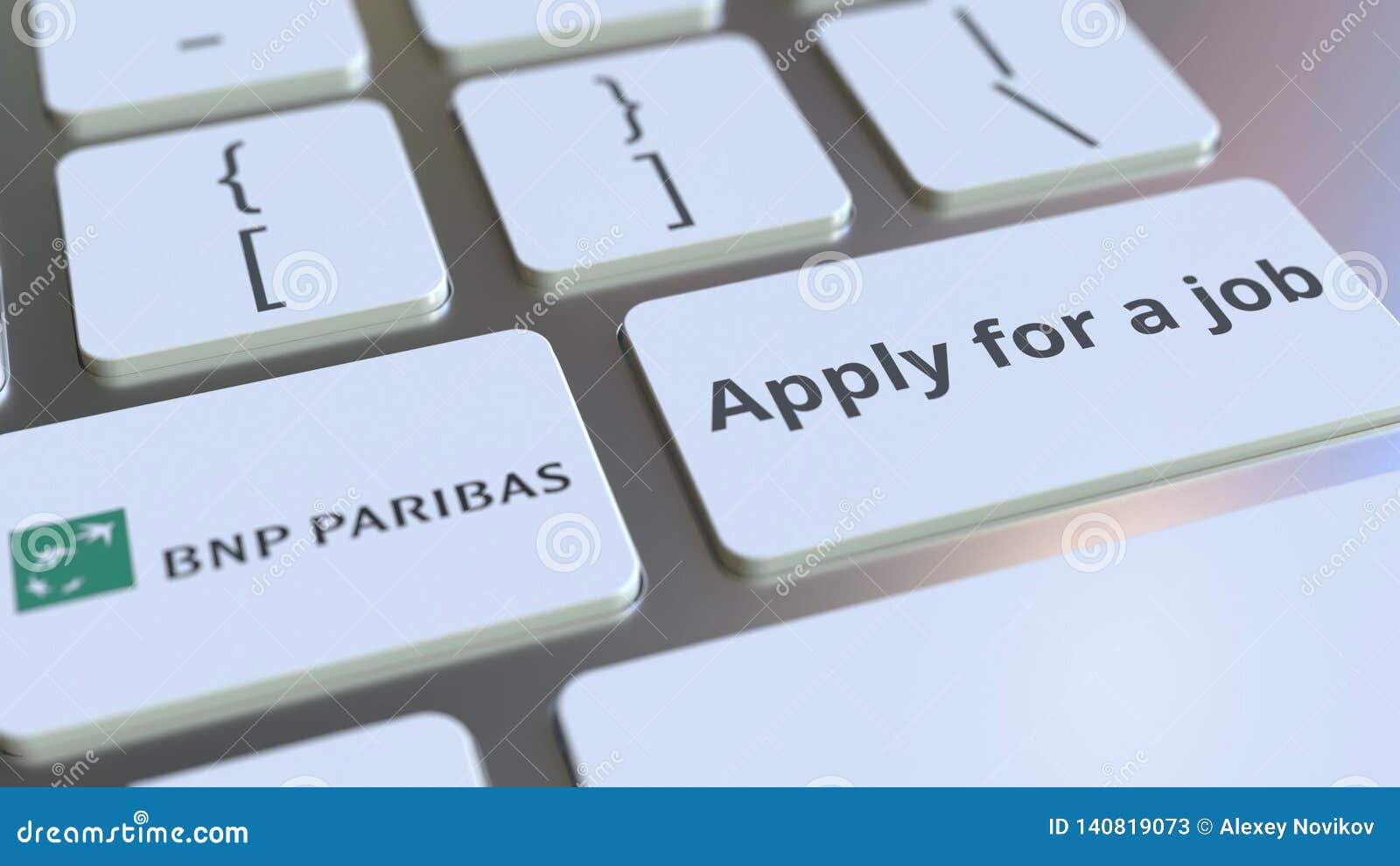Laptop With BNP Paribas Logo On The Screen. Modern Workplace Conceptual ...