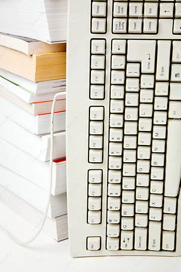 Computer keyboard and book stock photo. Image of computer - 2537260