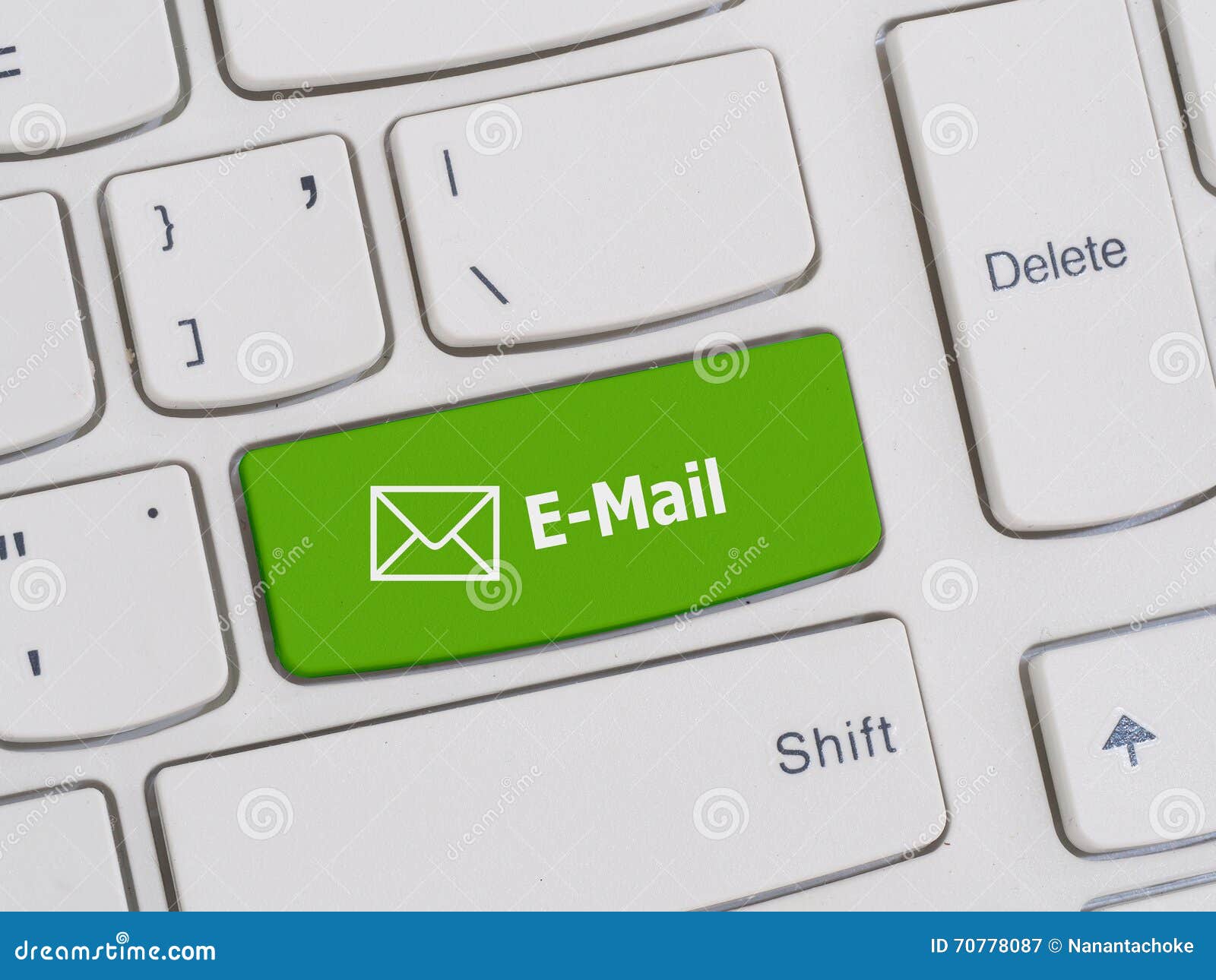 Computer Keyboard Button with E-Mail Text Stock Image - Image of text ...