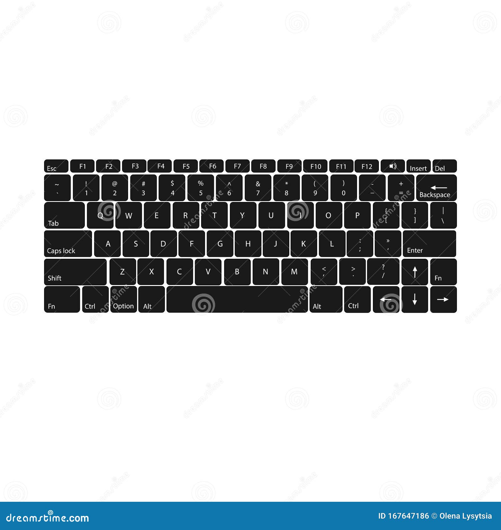 Computer Keyboard Buttons Vector Illustration. Stock Vector ...