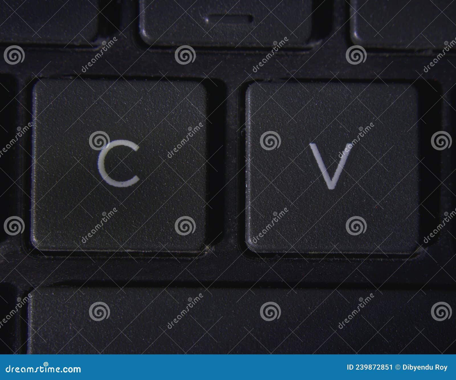 Computer Keyboard with C and V Key Representing Copy and Paste Stock ...