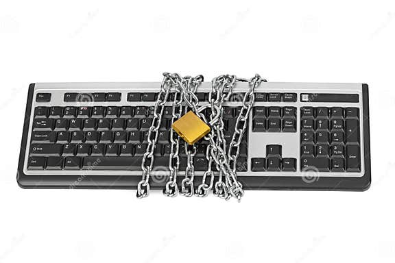 Computer Keyboard and Chains Stock Photo - Image of background, black ...