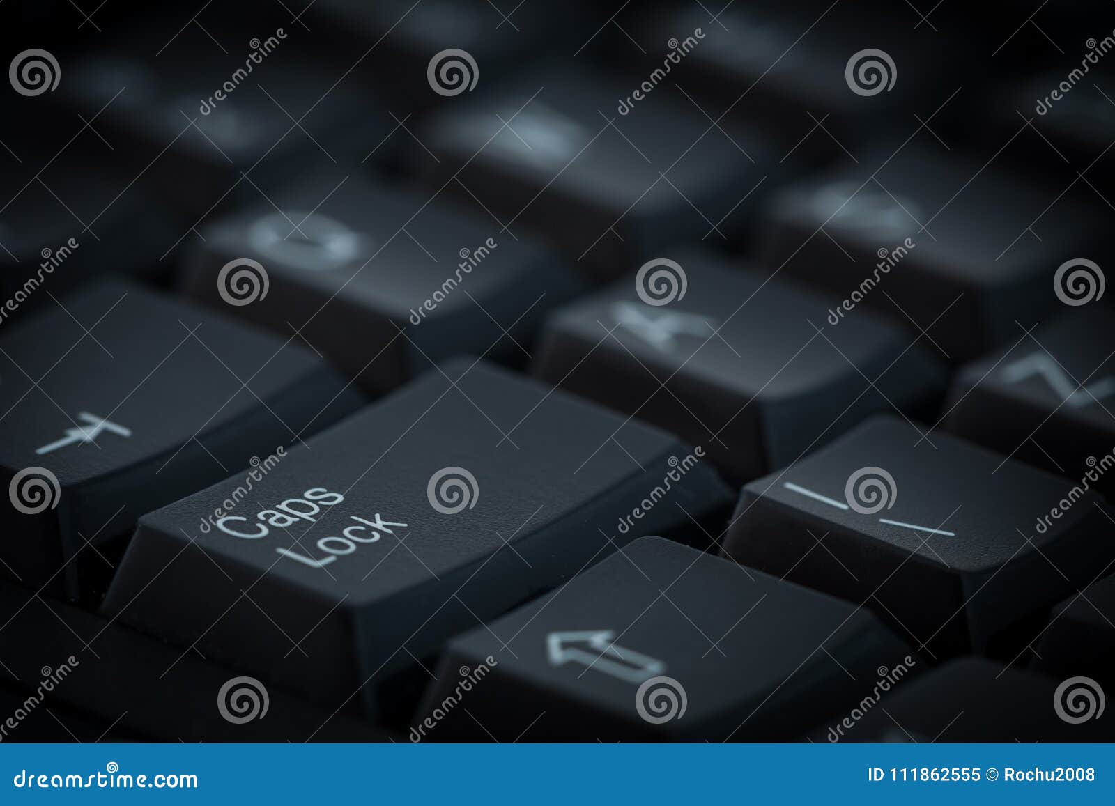 Computer Keyboard with a Characteristic Caps Lock Key Stock Image ...