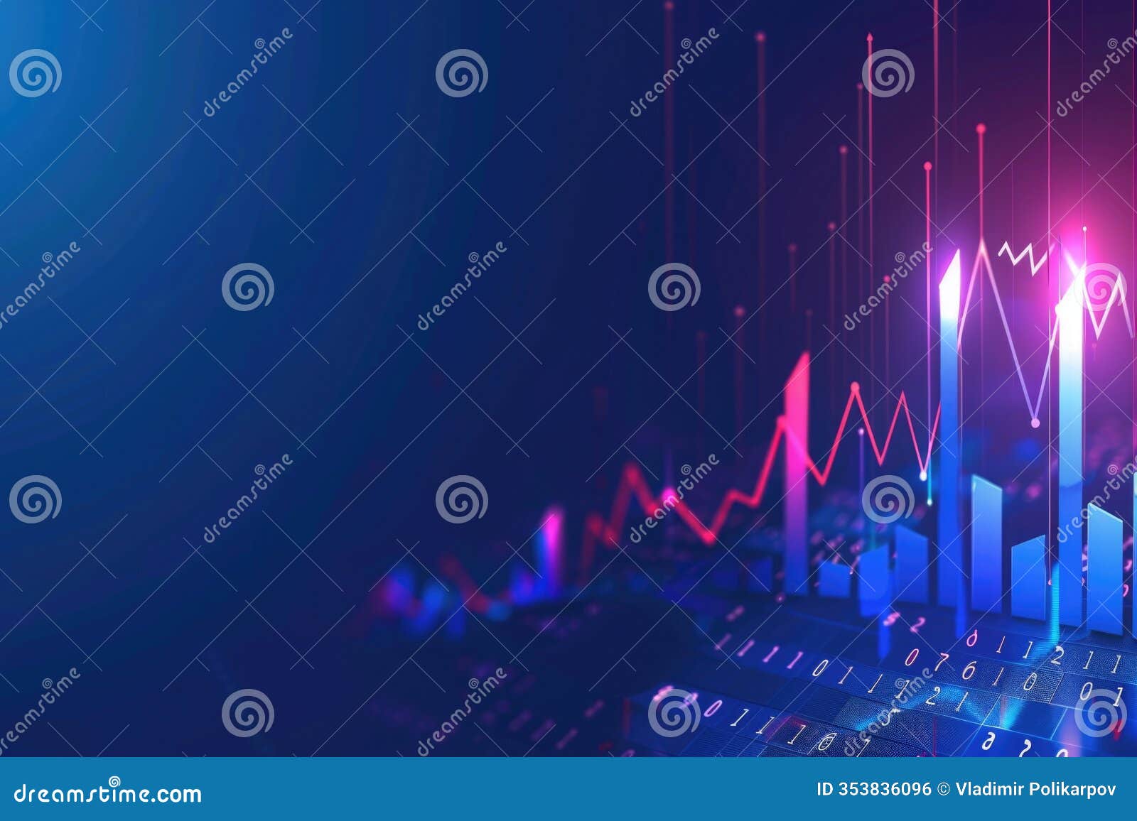 Computer Keyboard with a Chart, Suitable for Business and Technology ...
