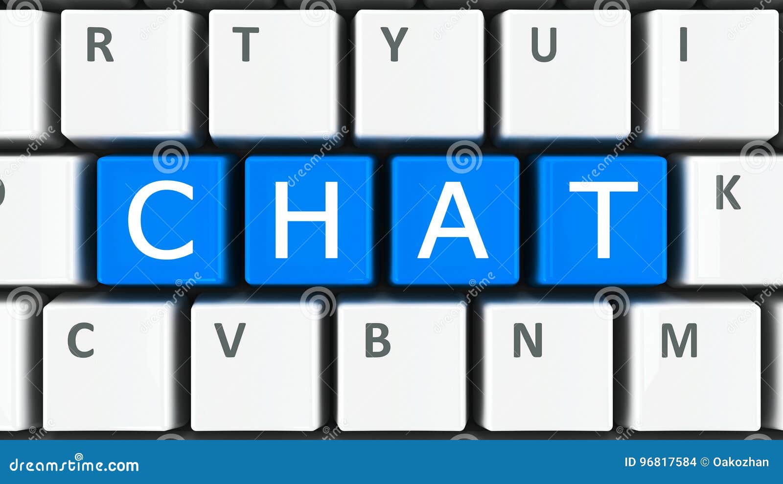 Computer keyboard chat stock illustration. Illustration of abstract ...