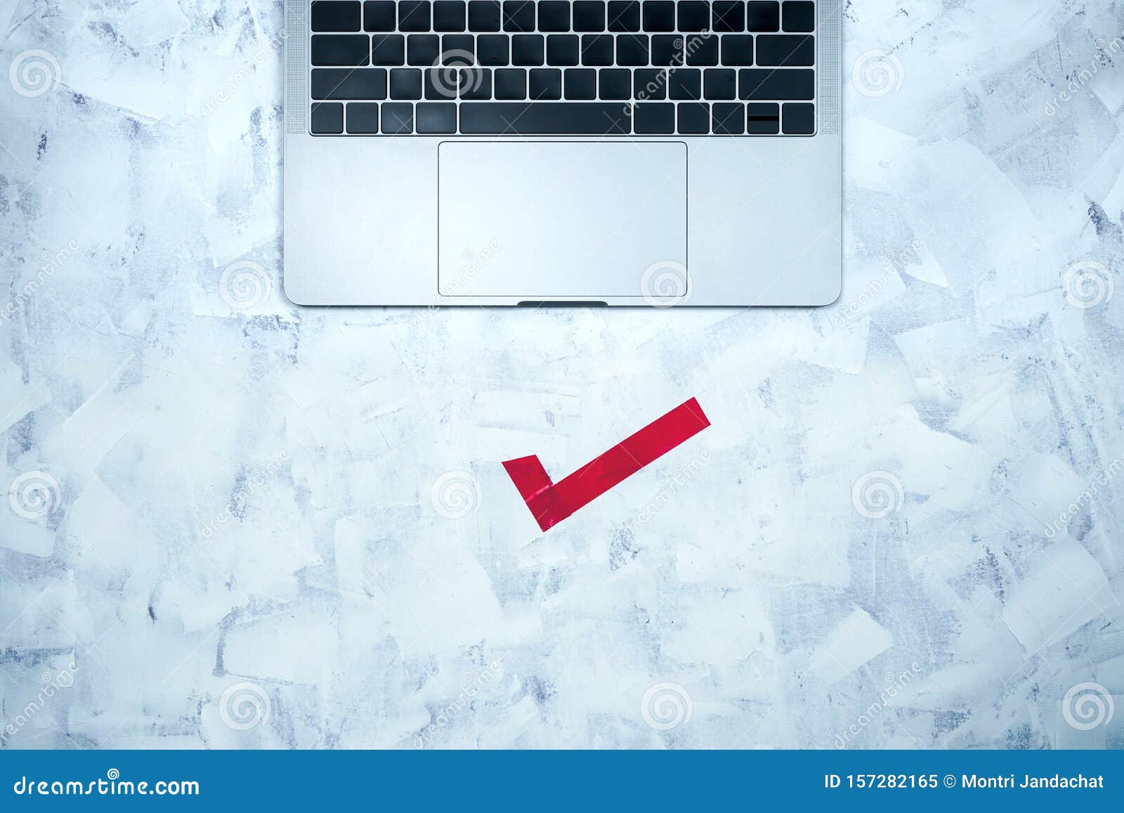 Computer Keyboard and Check Mark Stock Image - Image of close ...