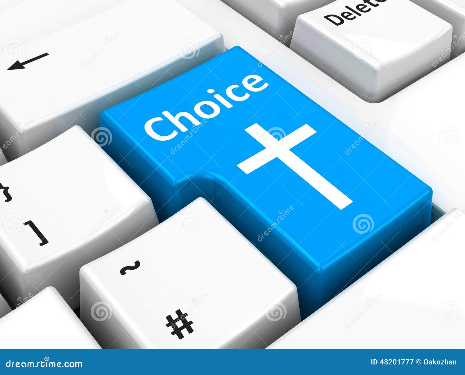 Computer keyboard choice stock illustration. Illustration of christian ...