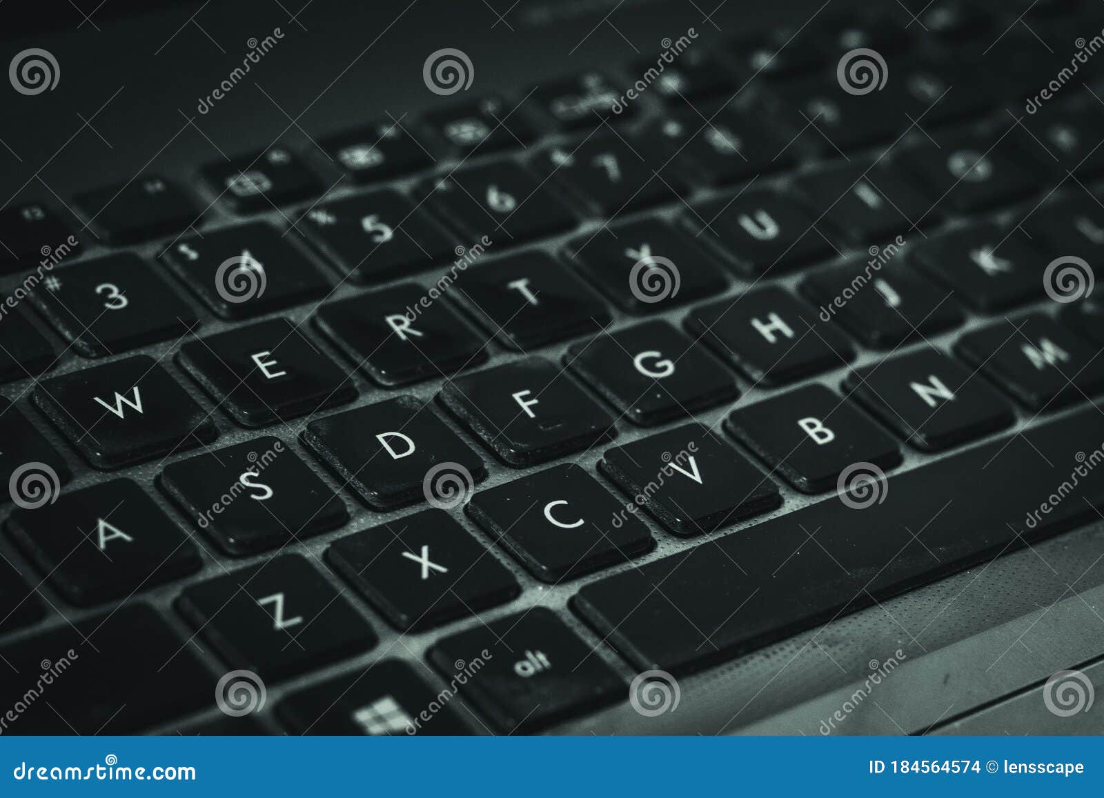 Computer keyboard close up editorial stock image. Image of technology ...