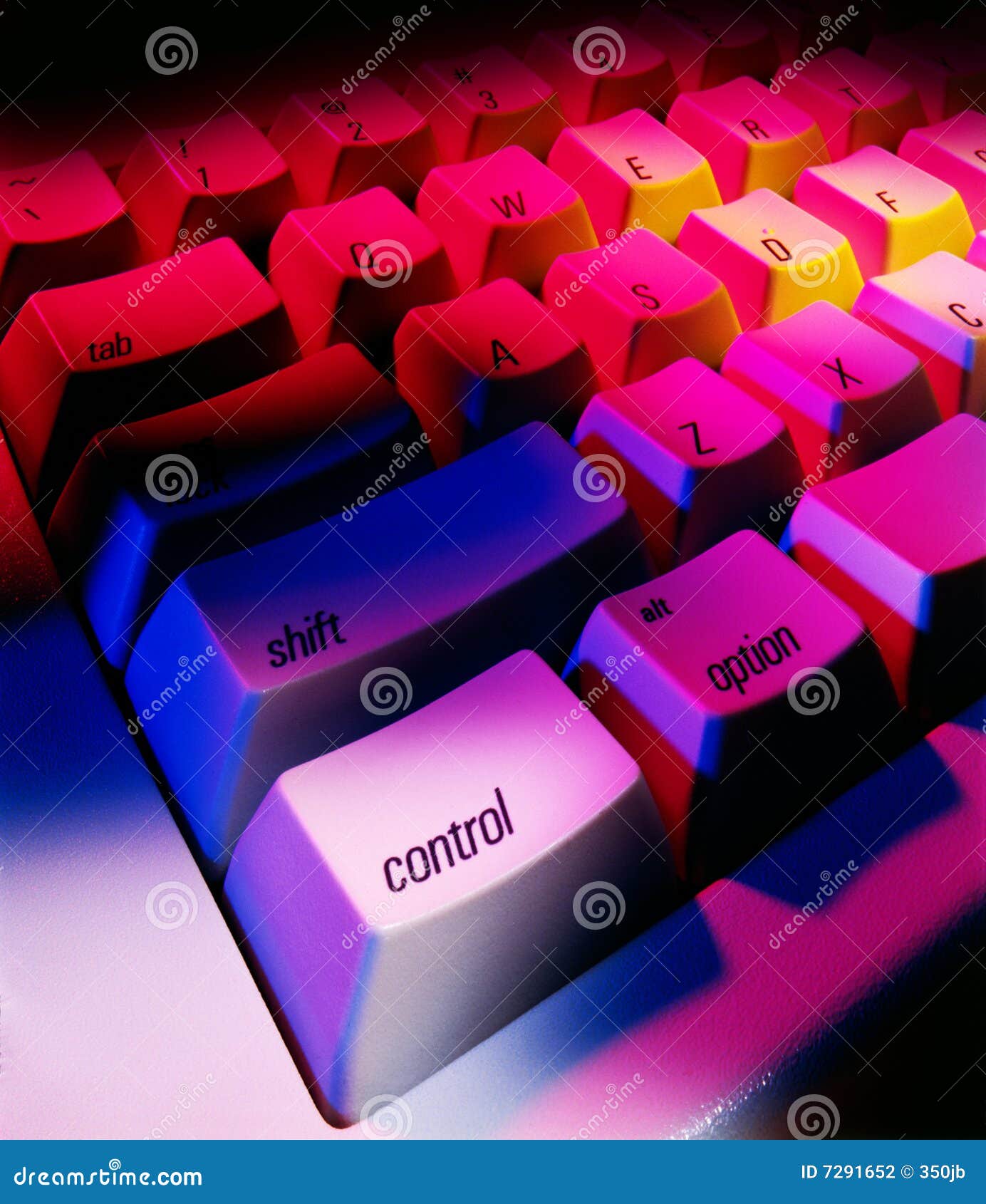 Computer Keyboard Close Up with Control Key Stock Photo - Image of ...