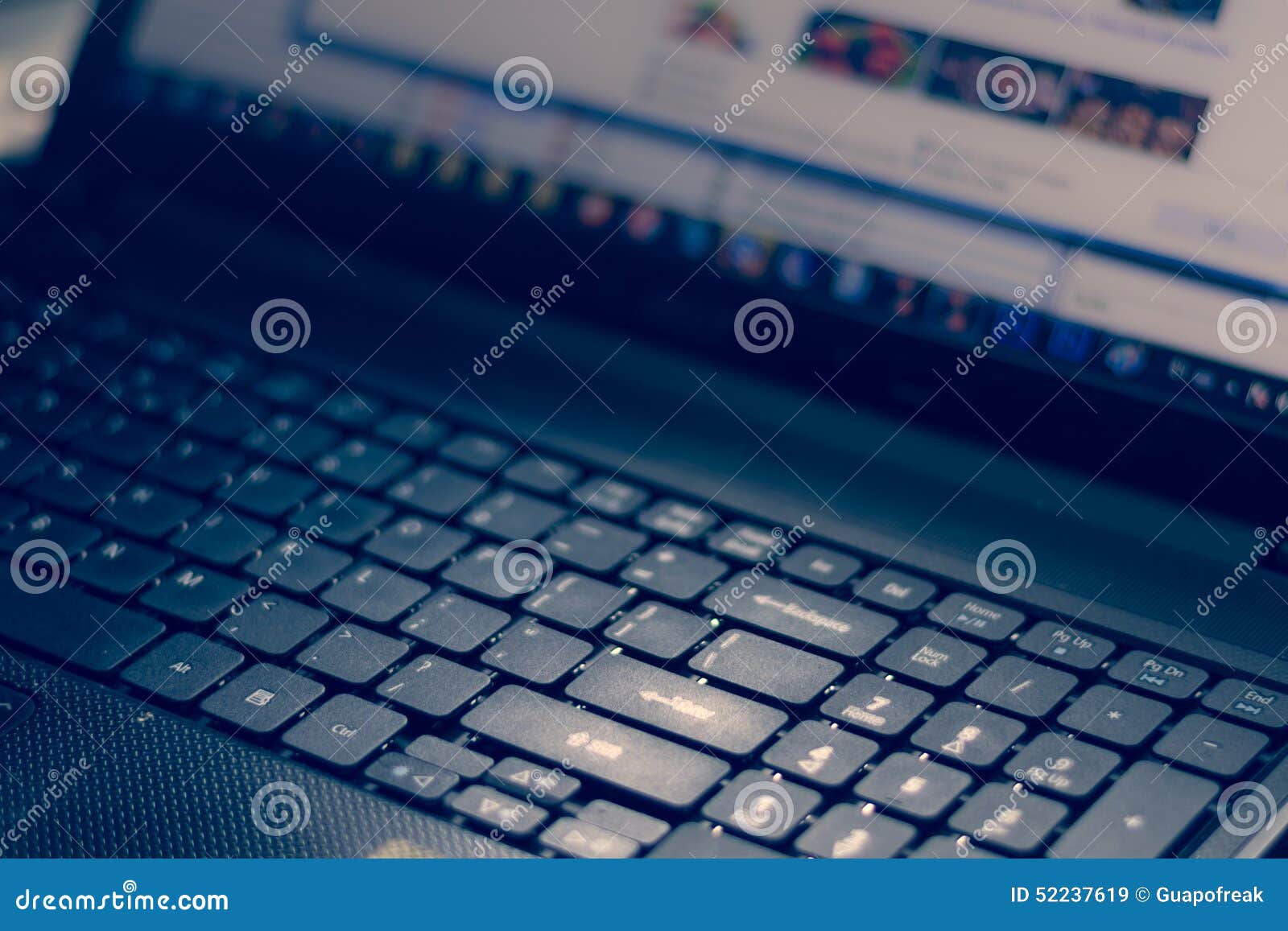 Computer Keyboard Close-up with Empty Space Stock Image - Image of ...