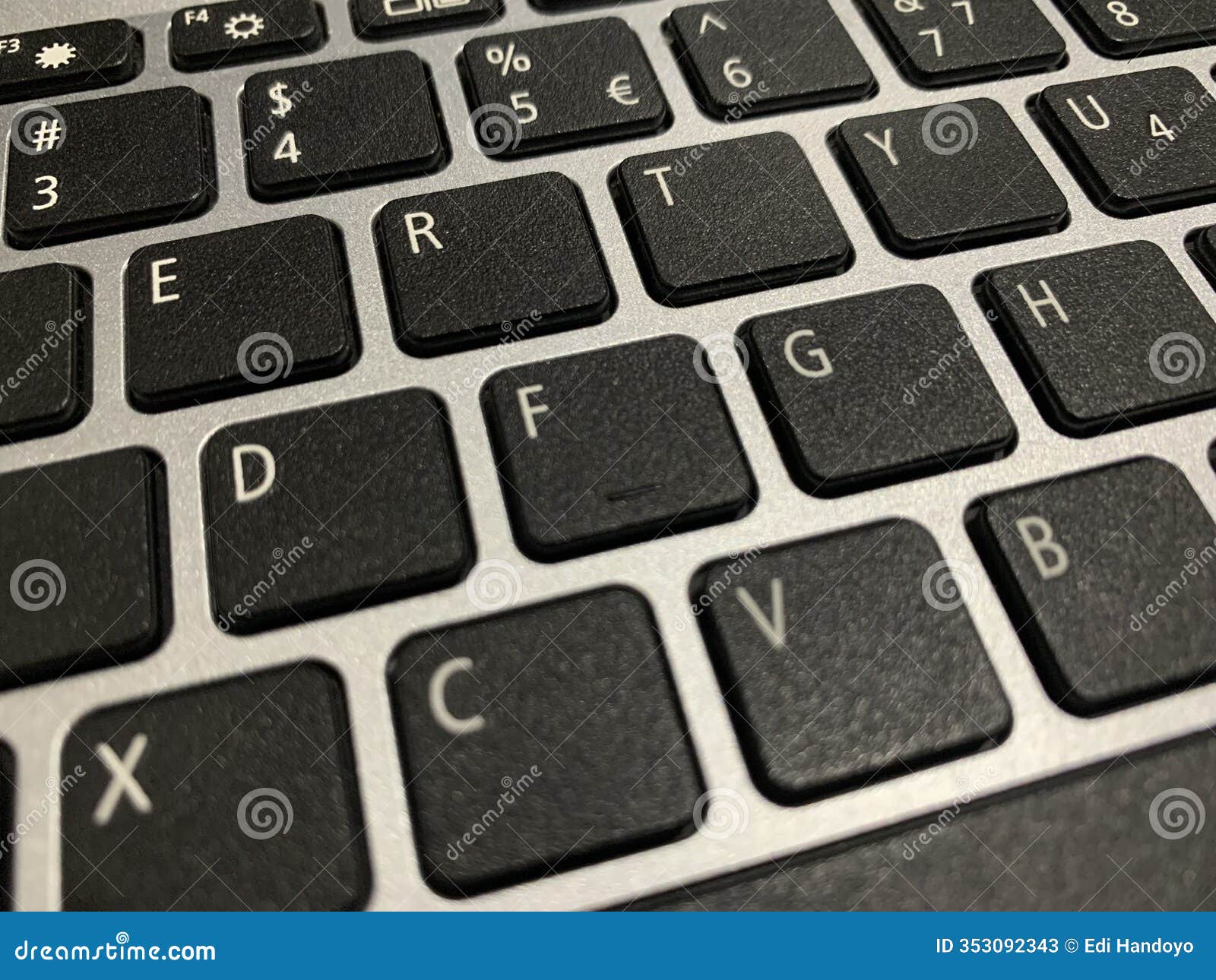 Computer Keyboard Close-up Shot Stock Image - Image of word, concept ...