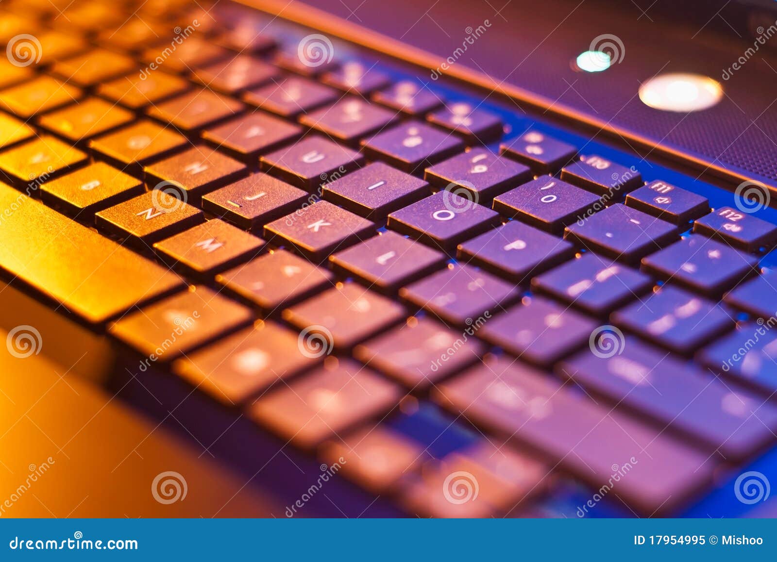 Computer keyboard closeup stock image. Image of light - 17954995