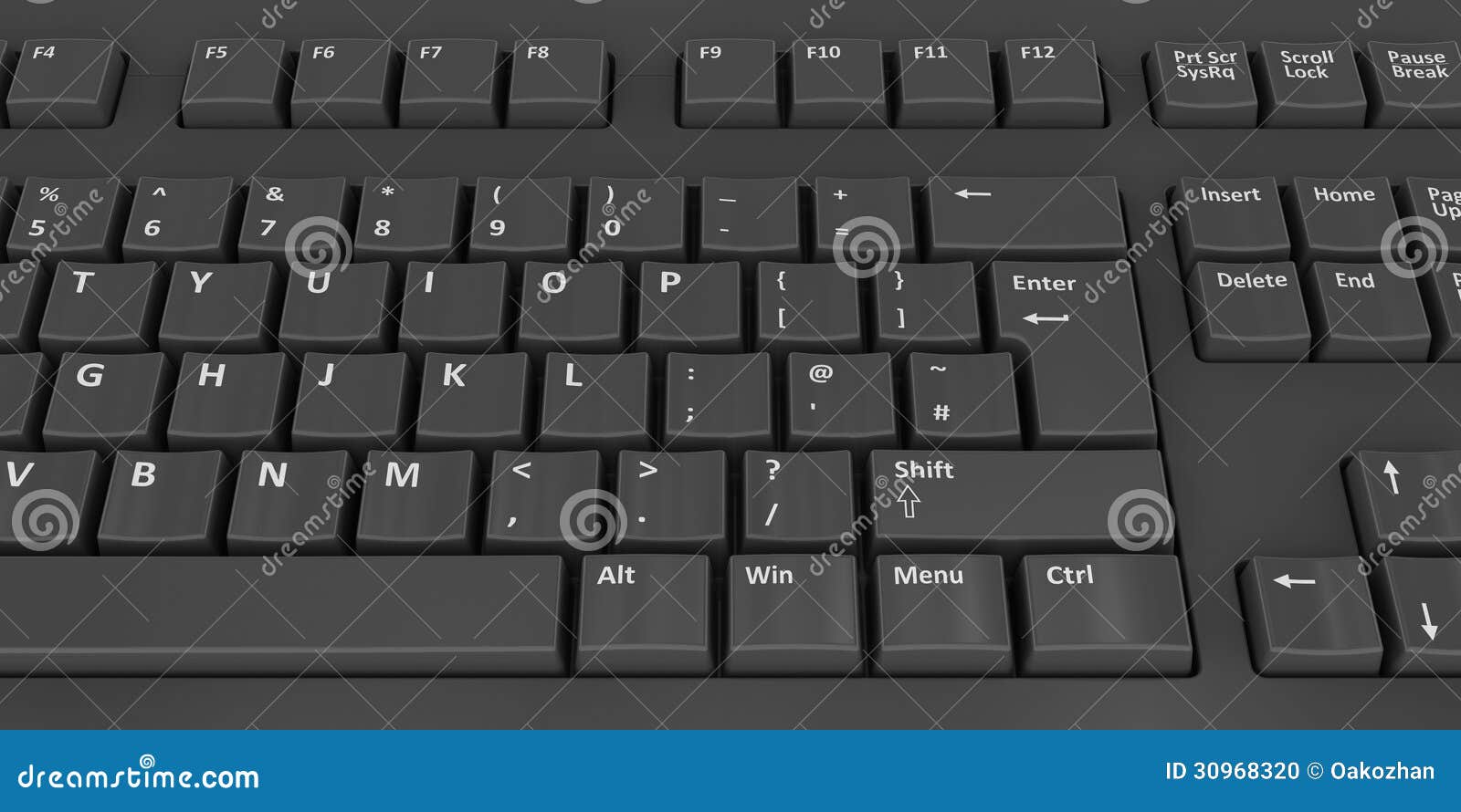 Computer keyboard closeup stock illustration. Illustration of classic ...