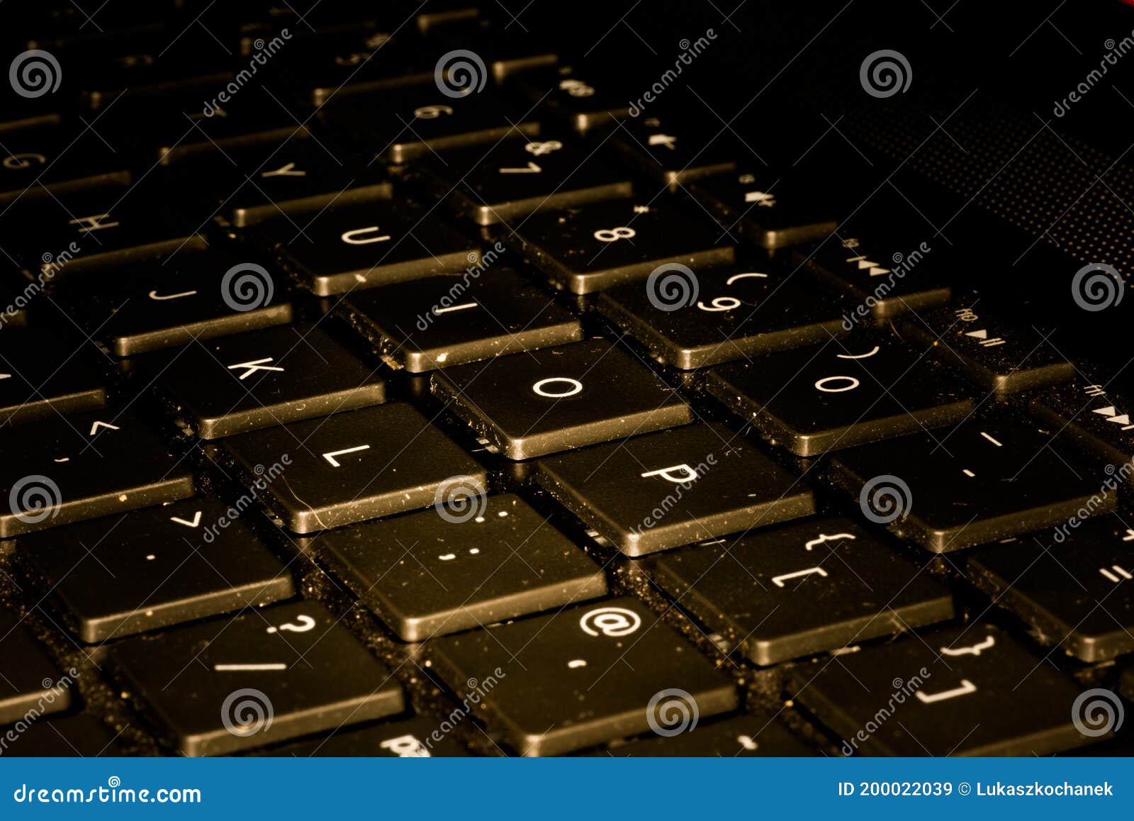 Computer Keyboard Closeup while Key are Being Pushed Stock Image ...