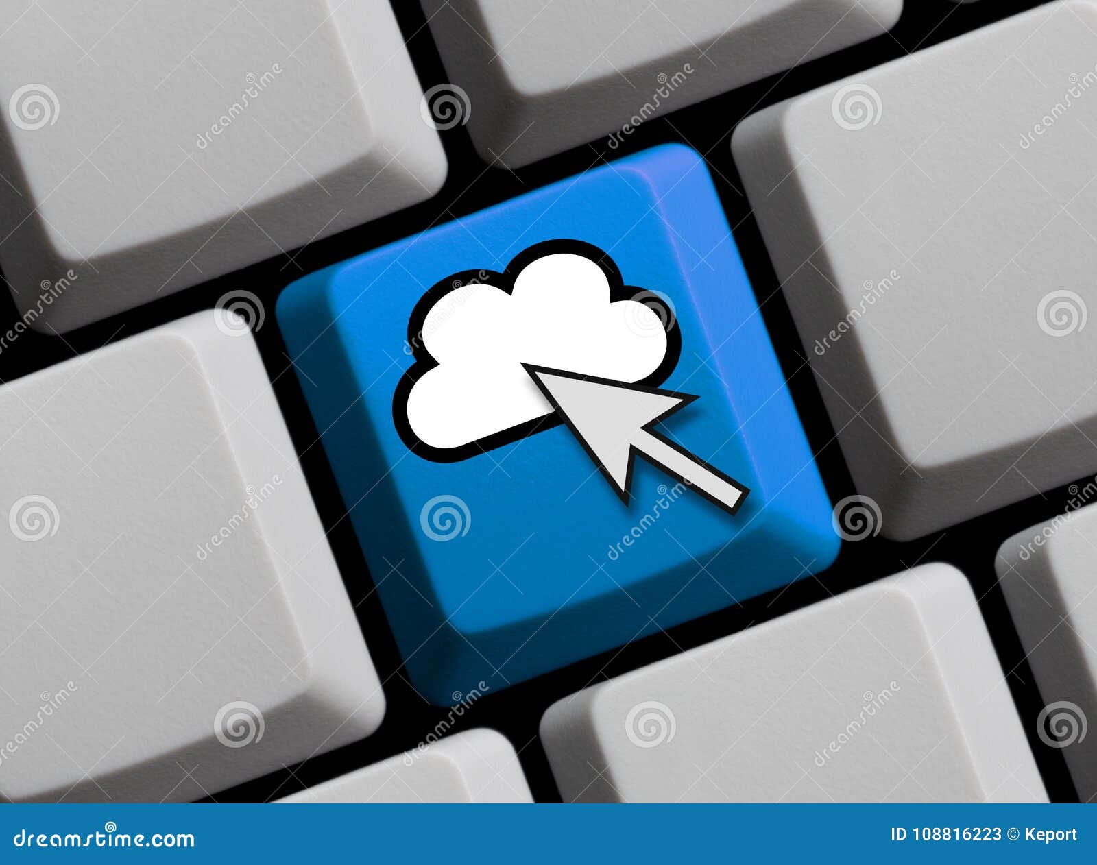 Computer Keyboard: Cloud stock image. Image of storage - 108816223