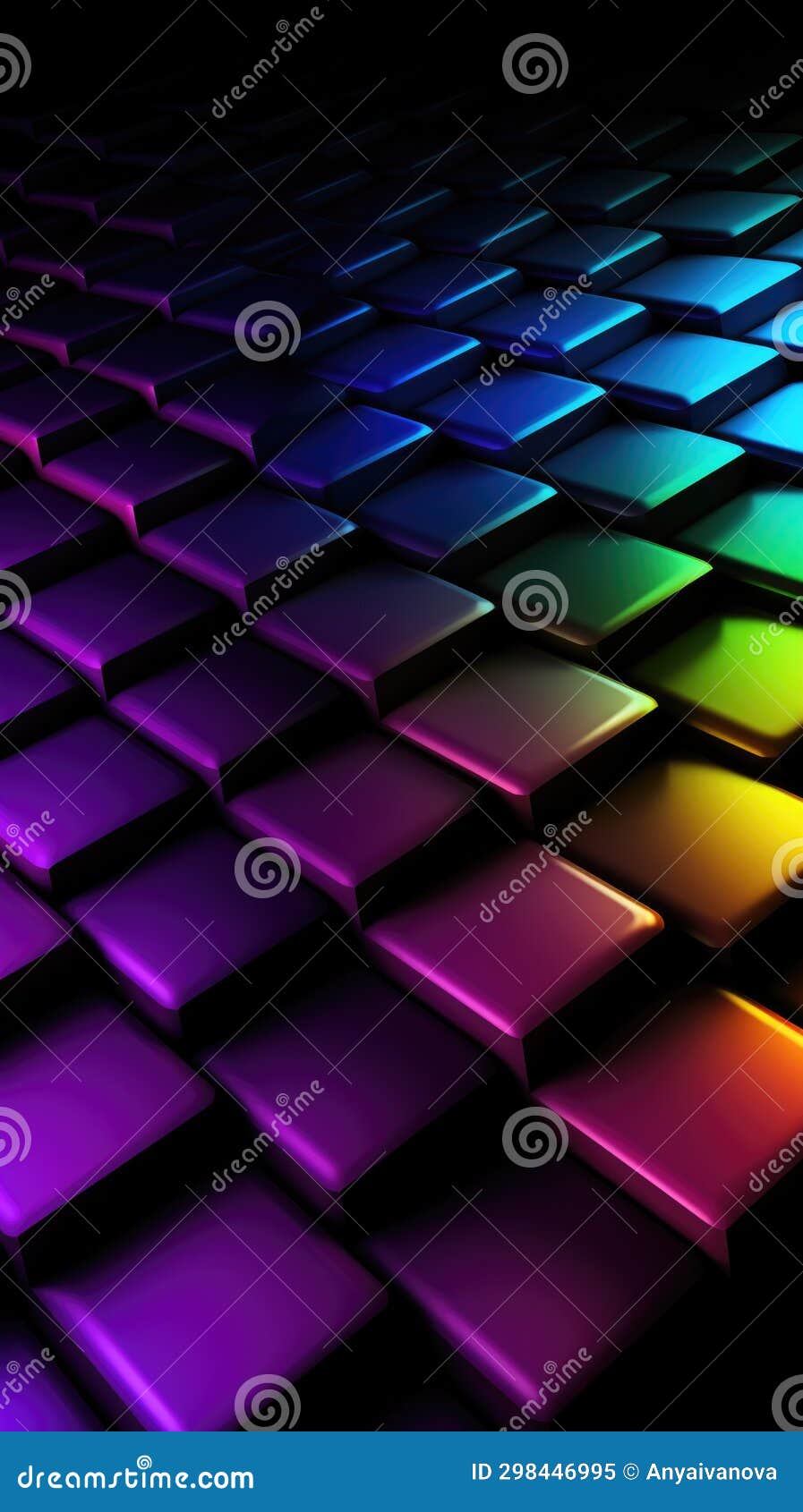 A Computer Keyboard with a Colorful Background Stock Illustration ...