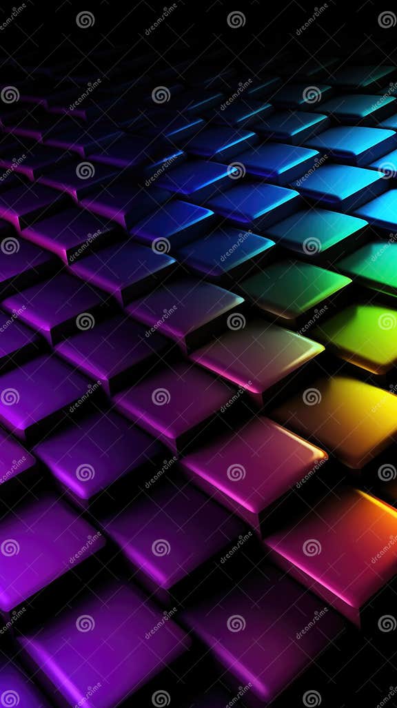 A Computer Keyboard with a Colorful Background Stock Illustration ...