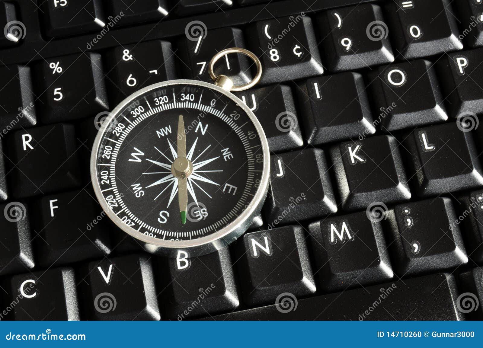 Computer Keyboard and Compass Stock Photo - Image of travel, global ...