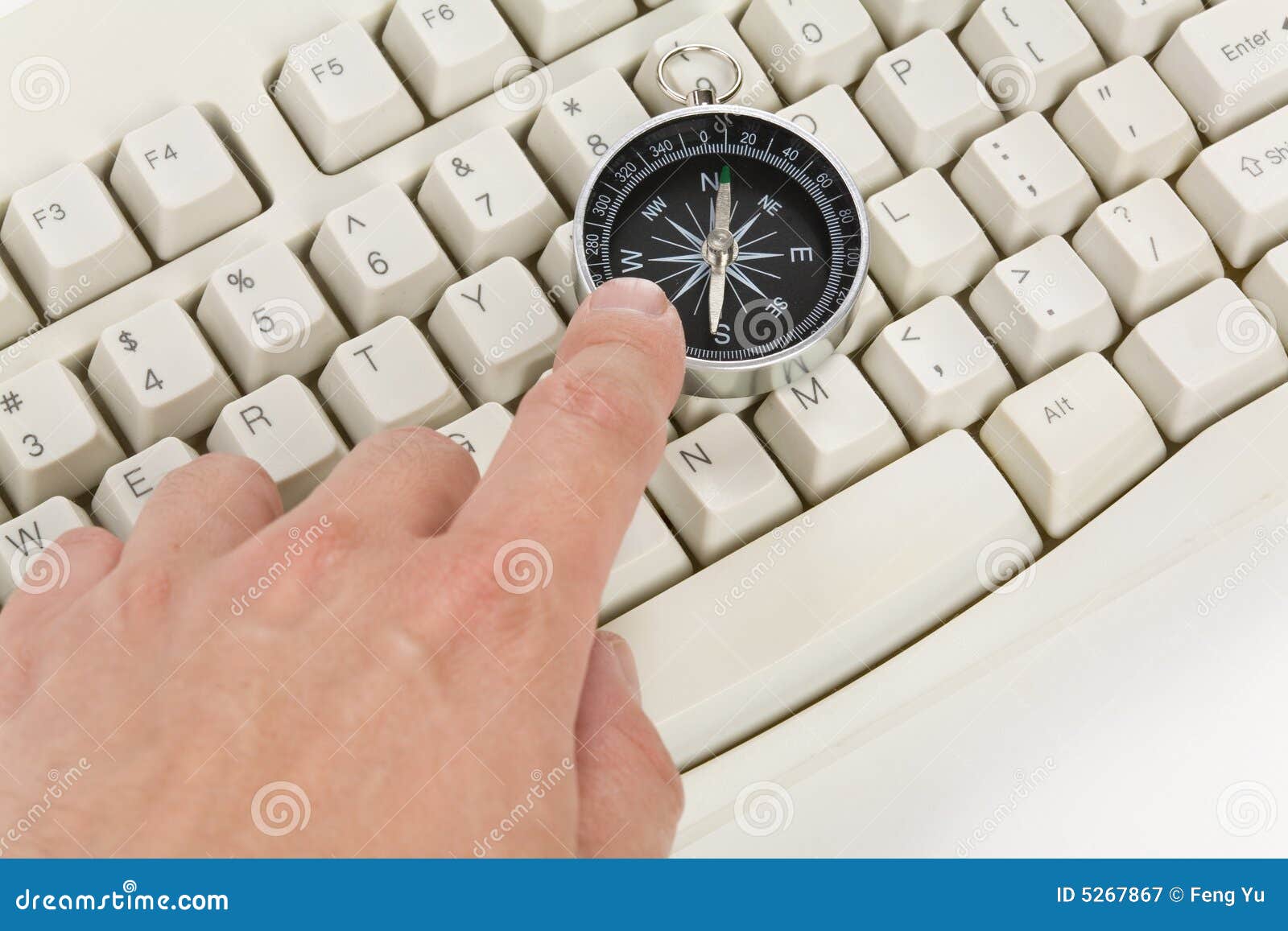 Computer Keyboard and Compass Stock Image - Image of keyboard, global ...