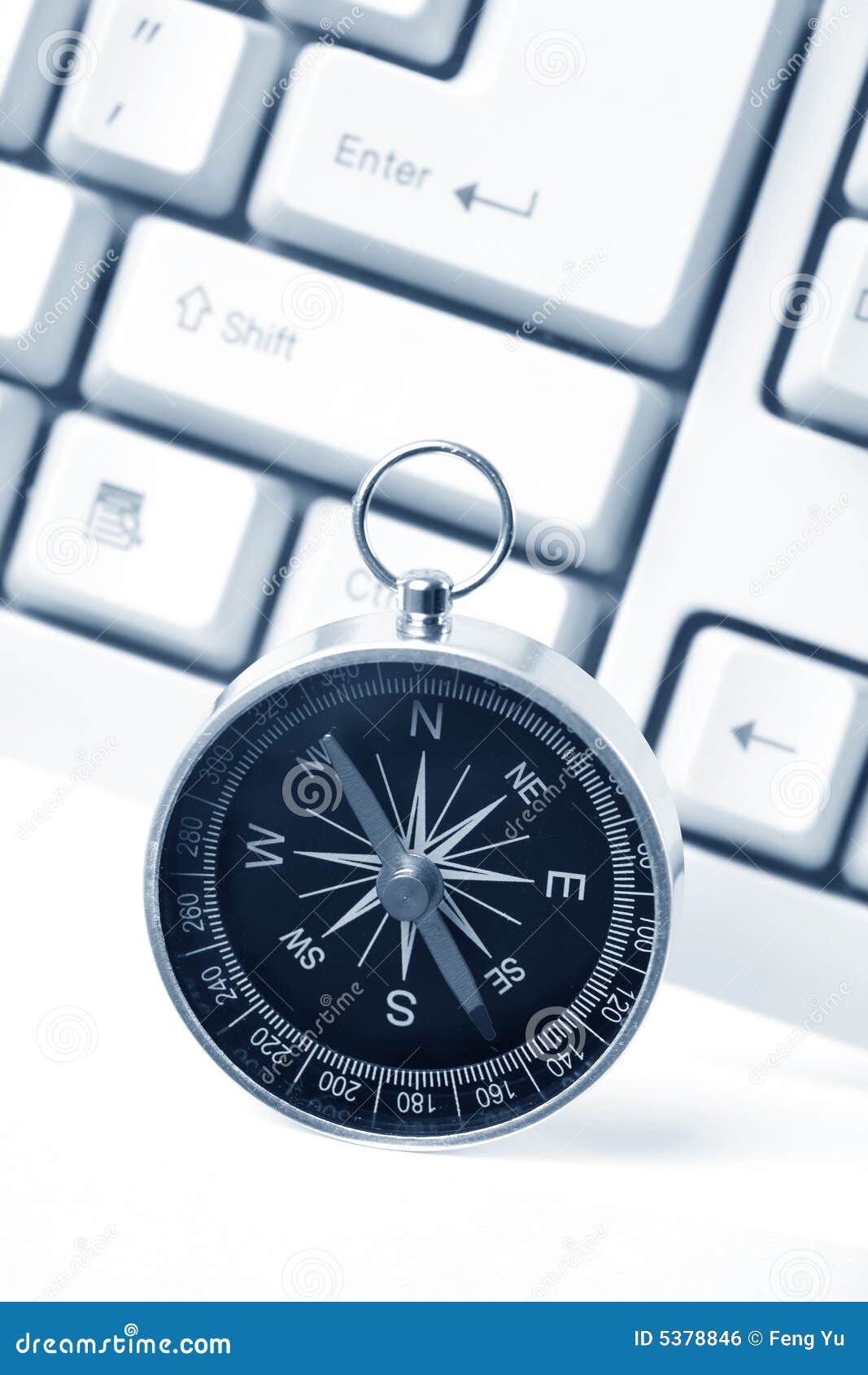 Computer Keyboard And Compass Stock Photo - Image of ecommerce ...