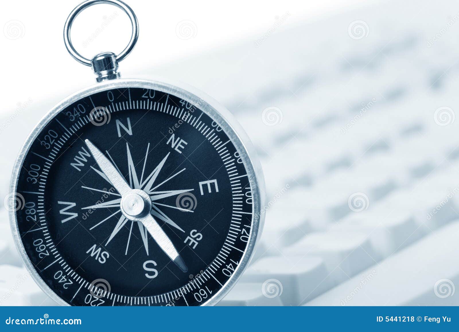 Computer Keyboard and Compass Stock Photo - Image of guidance ...