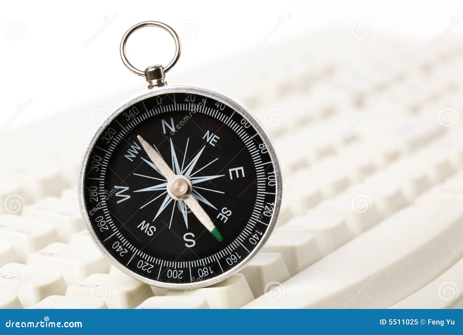 Computer Keyboard and Compass Stock Image - Image of direction, lost ...