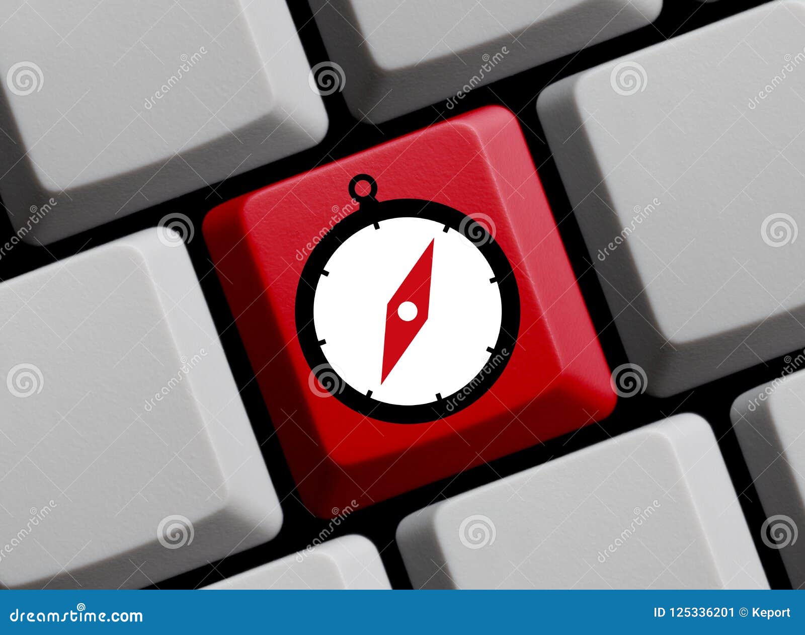 Computer Keyboard: Compass stock image. Image of exploration - 125336201