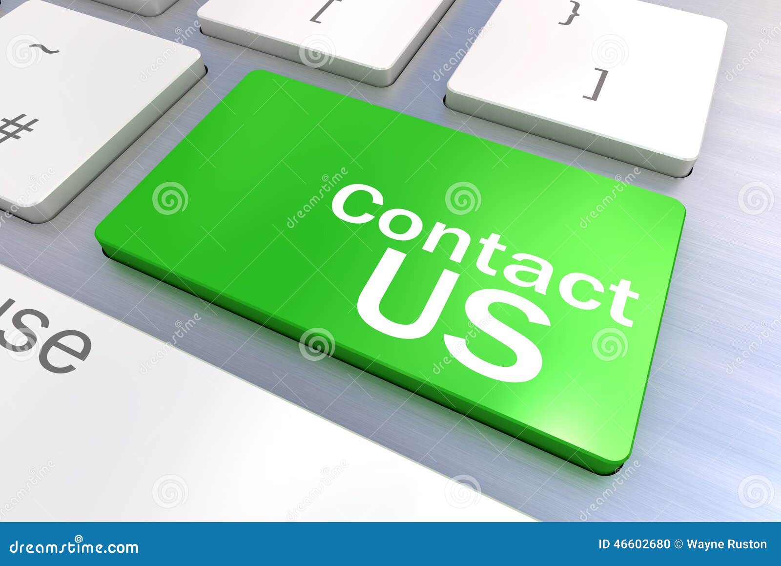 Computer Keyboard with a Contact Us Concept Stock Illustration ...