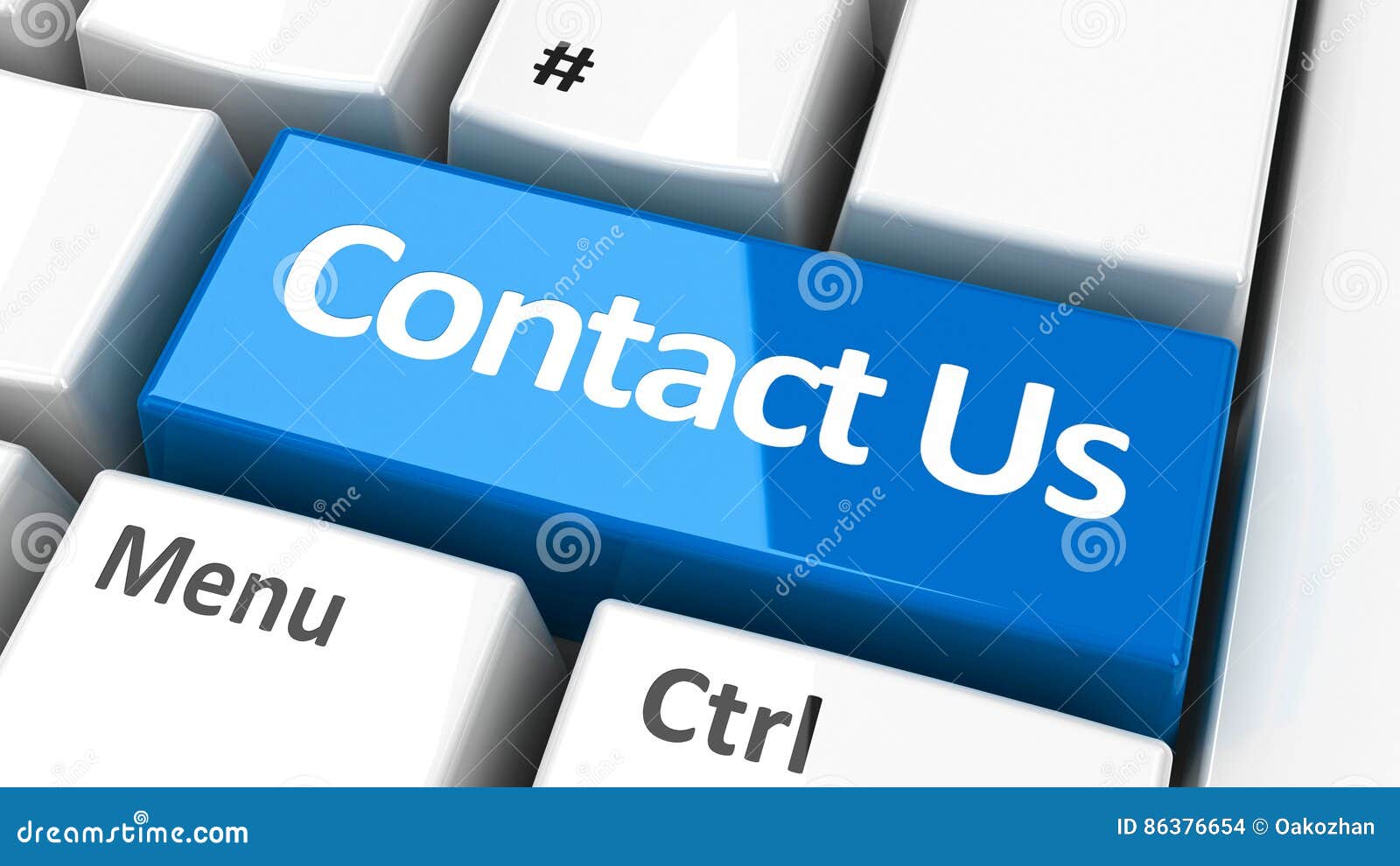 Computer Keyboard Contact Us Stock Illustration - Illustration of mail ...