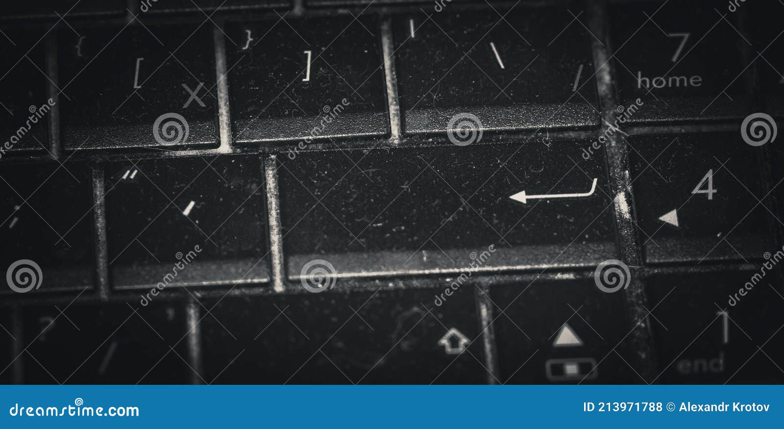Computer Keyboard Covered in Dust and Dirt Stock Photo - Image of ...