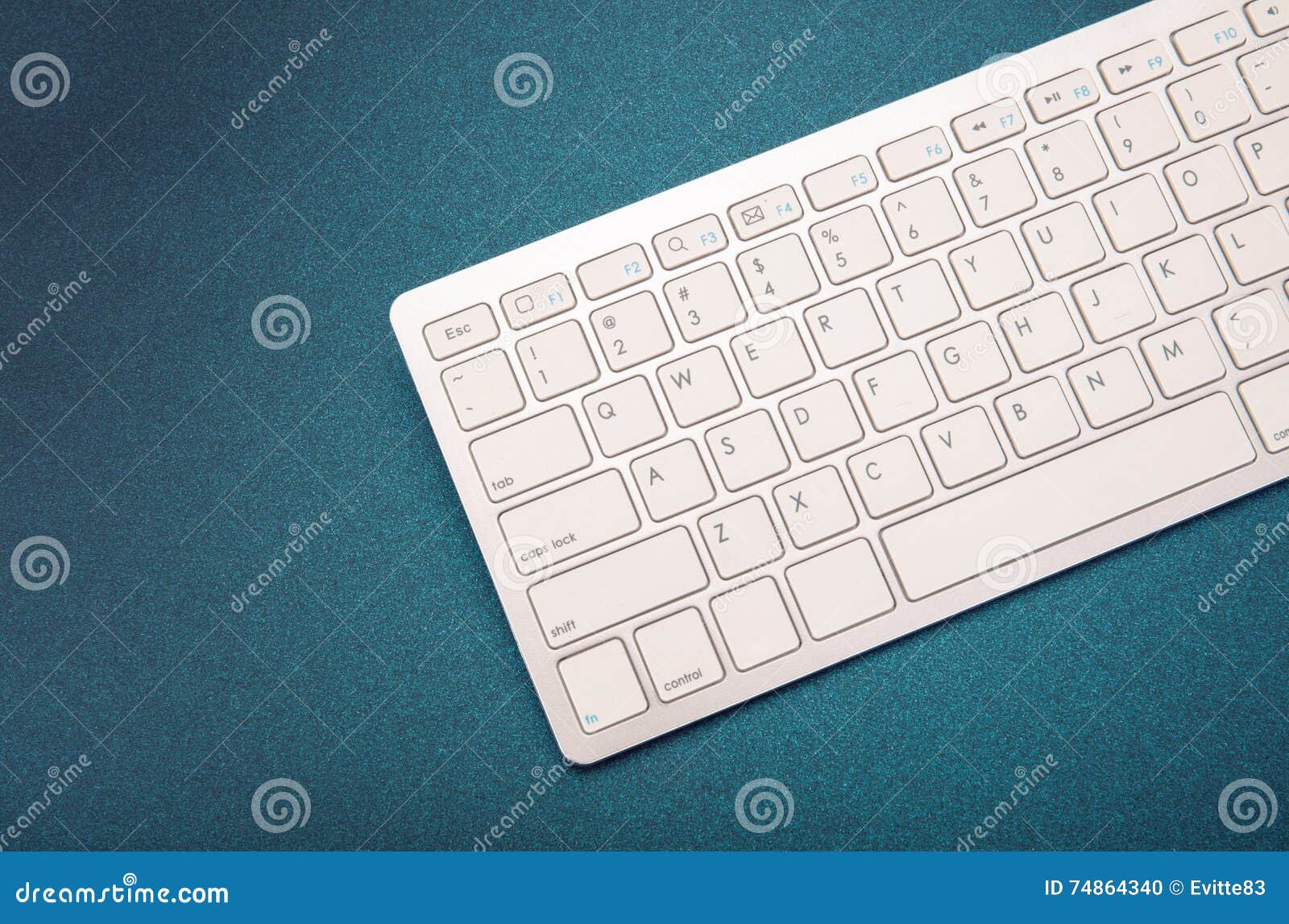Computer Keyboard on Dark Blue Background Stock Photo - Image of design ...