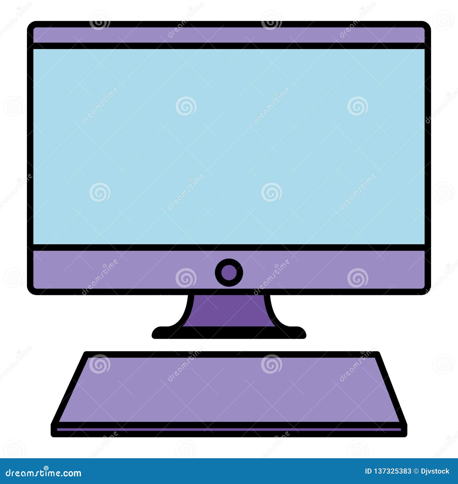 Computer and Keyboard Design Stock Vector - Illustration of border ...