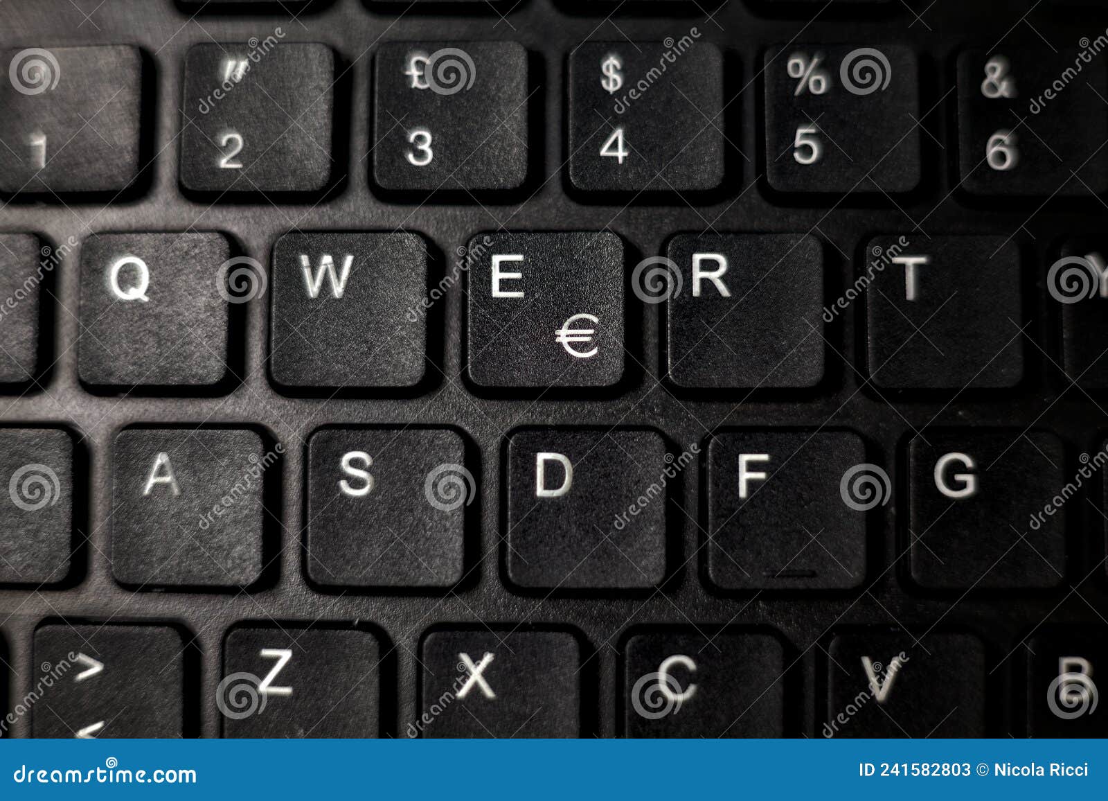Computer Keyboard on a Desk Seen Up Close Stock Image - Image of space ...