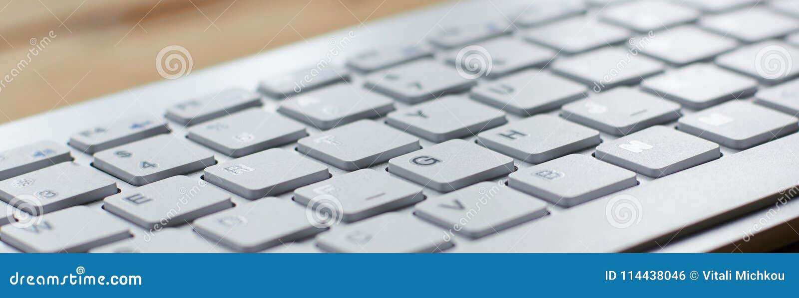 Computer Keyboard and on the Desk Close Up. Stock Photo - Image of copy ...