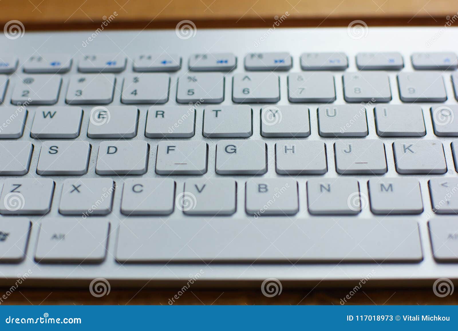Computer Keyboard and on the Desk Close Up. Stock Image - Image of ...