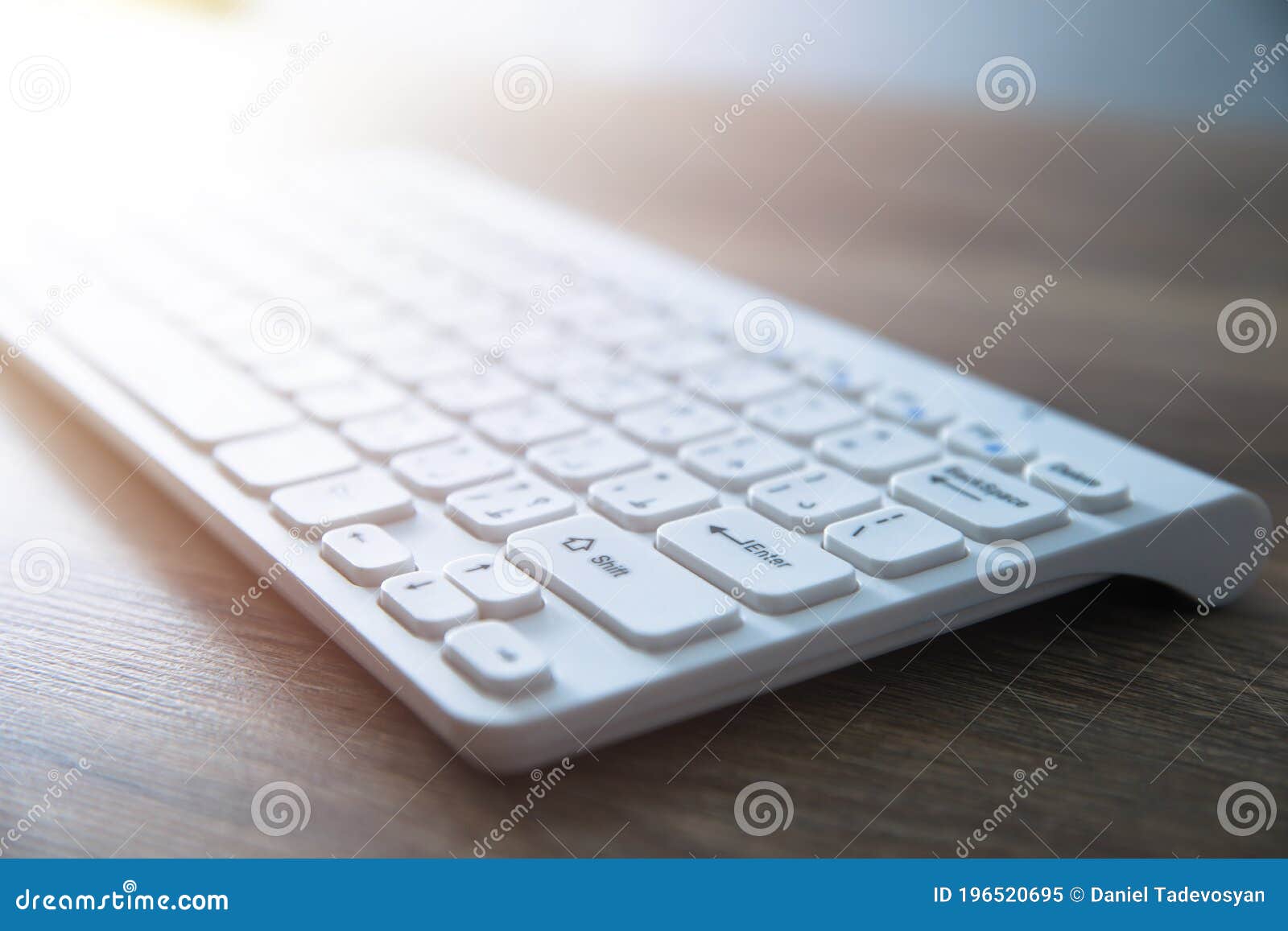 Computer keyboard on desk stock image. Image of symbol - 196520695