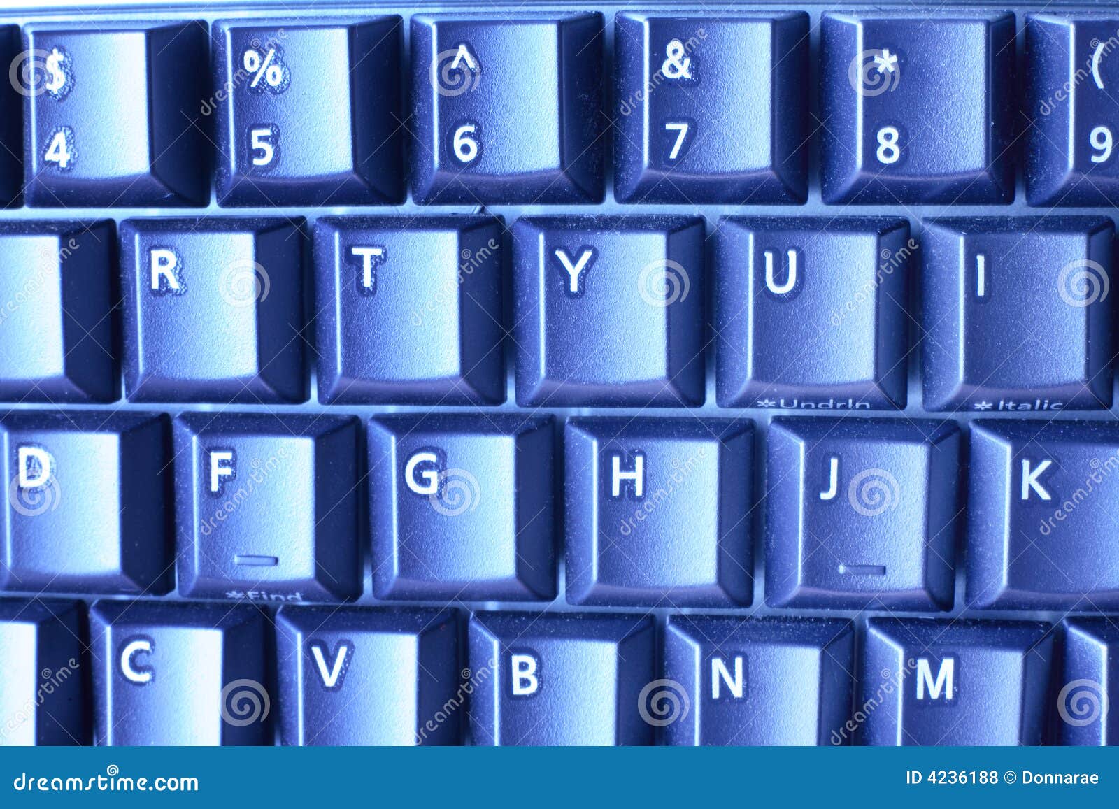 Computer Keyboard Detailed Background Stock Photo - Image of blue, rows ...
