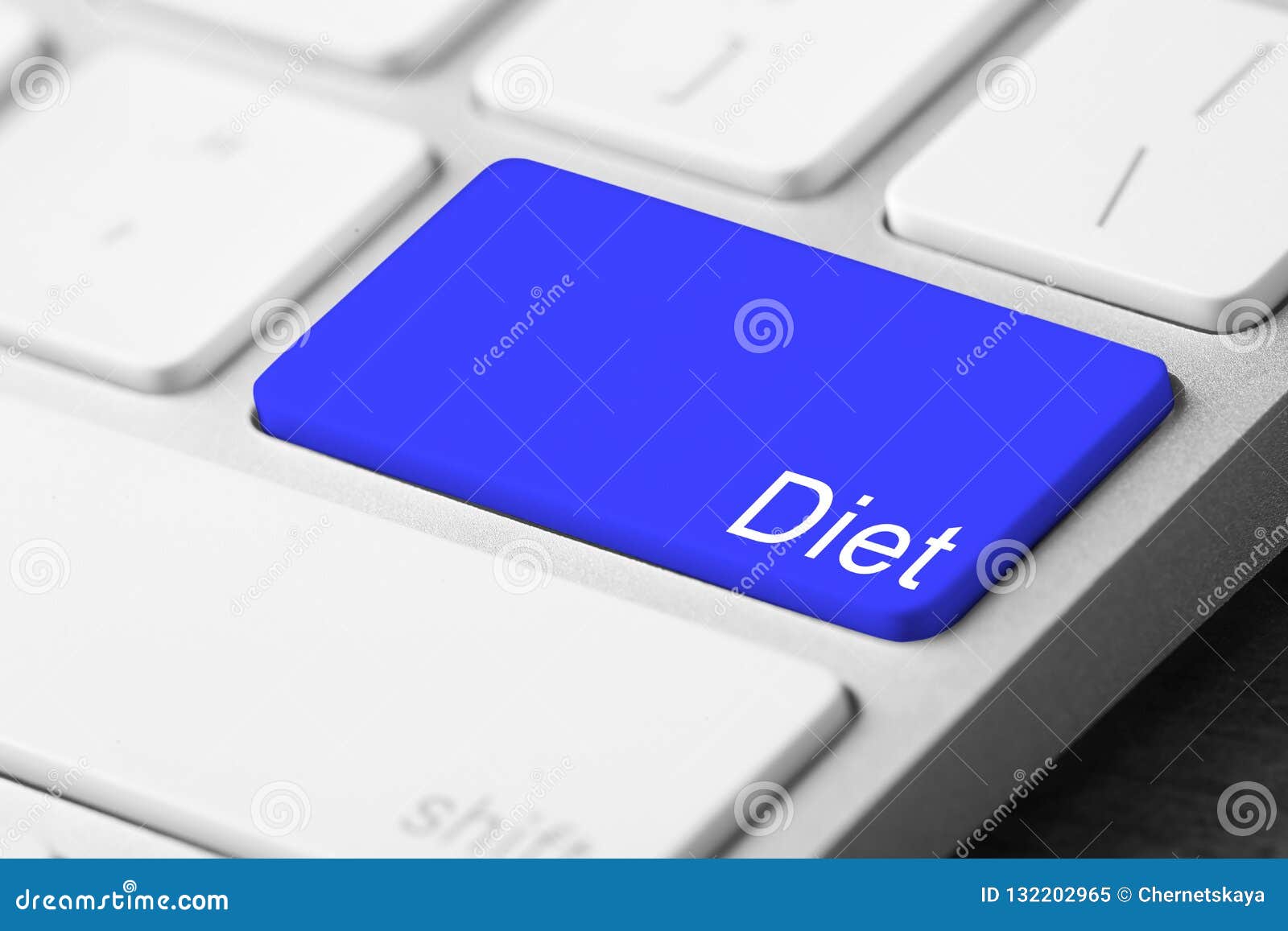 Computer Keyboard with DIET Button Stock Image - Image of lifestyle ...
