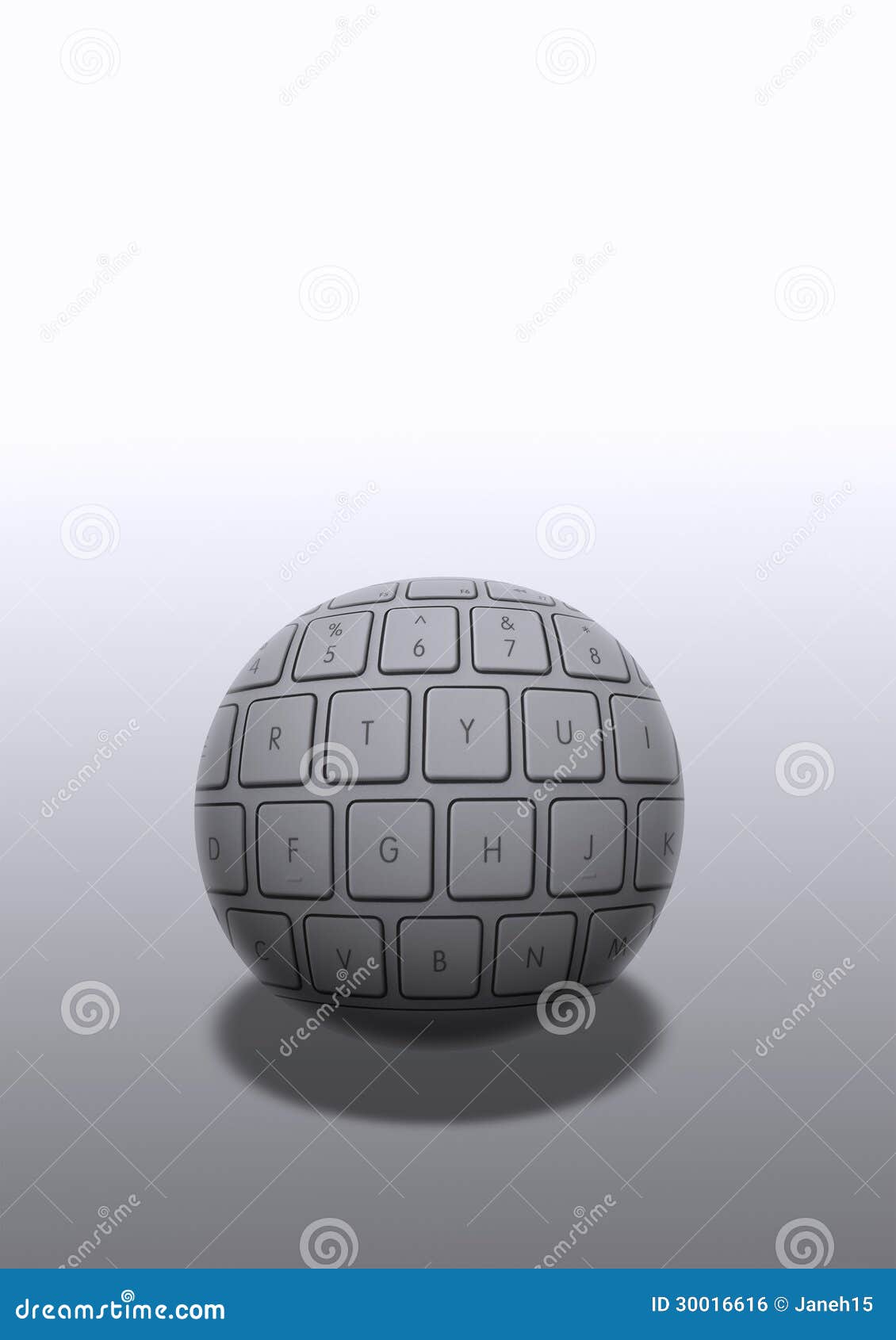 Computer ball stock illustration. Illustration of keys - 30016616