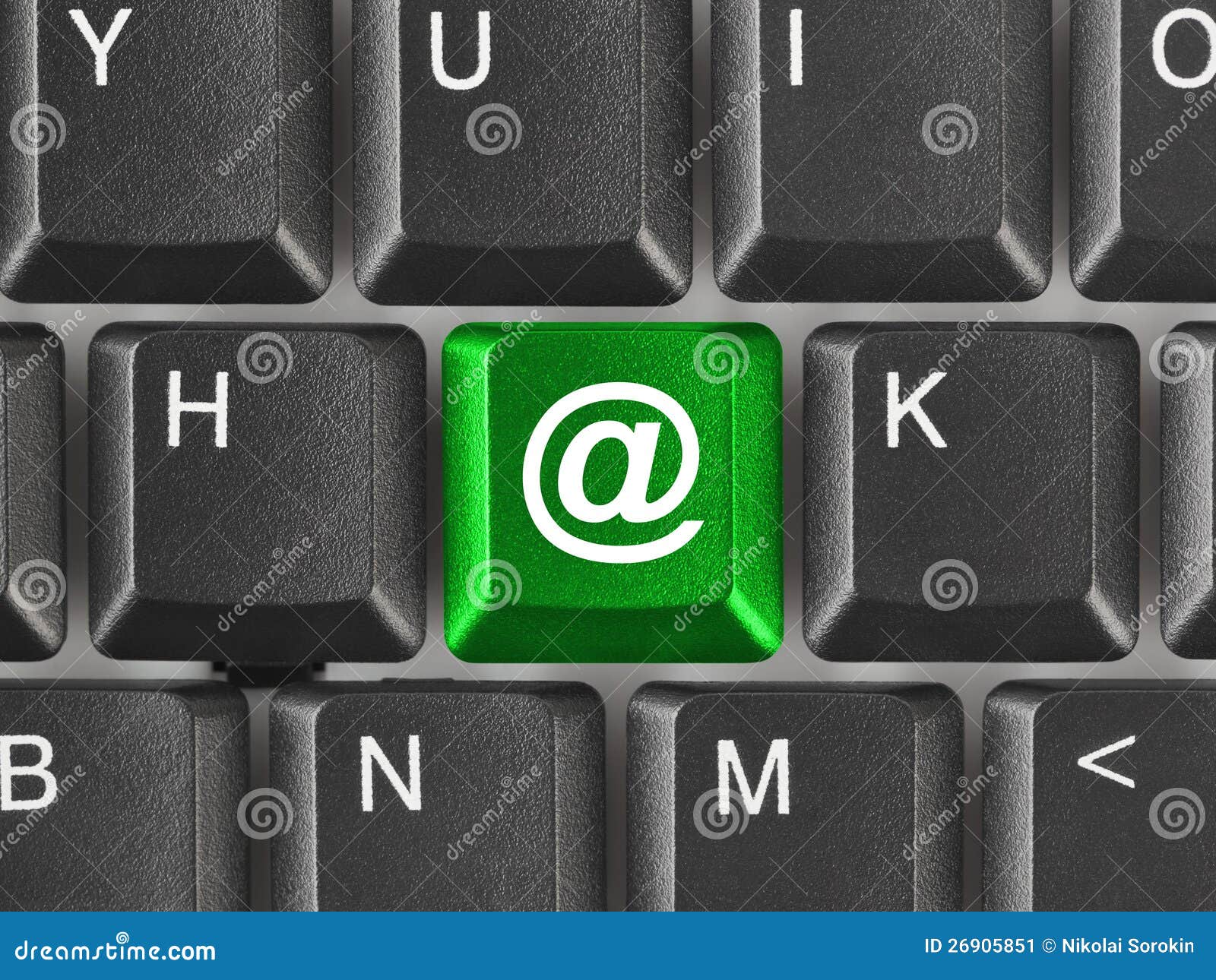 Computer Keyboard with E-mail Key Stock Image - Image of connection ...