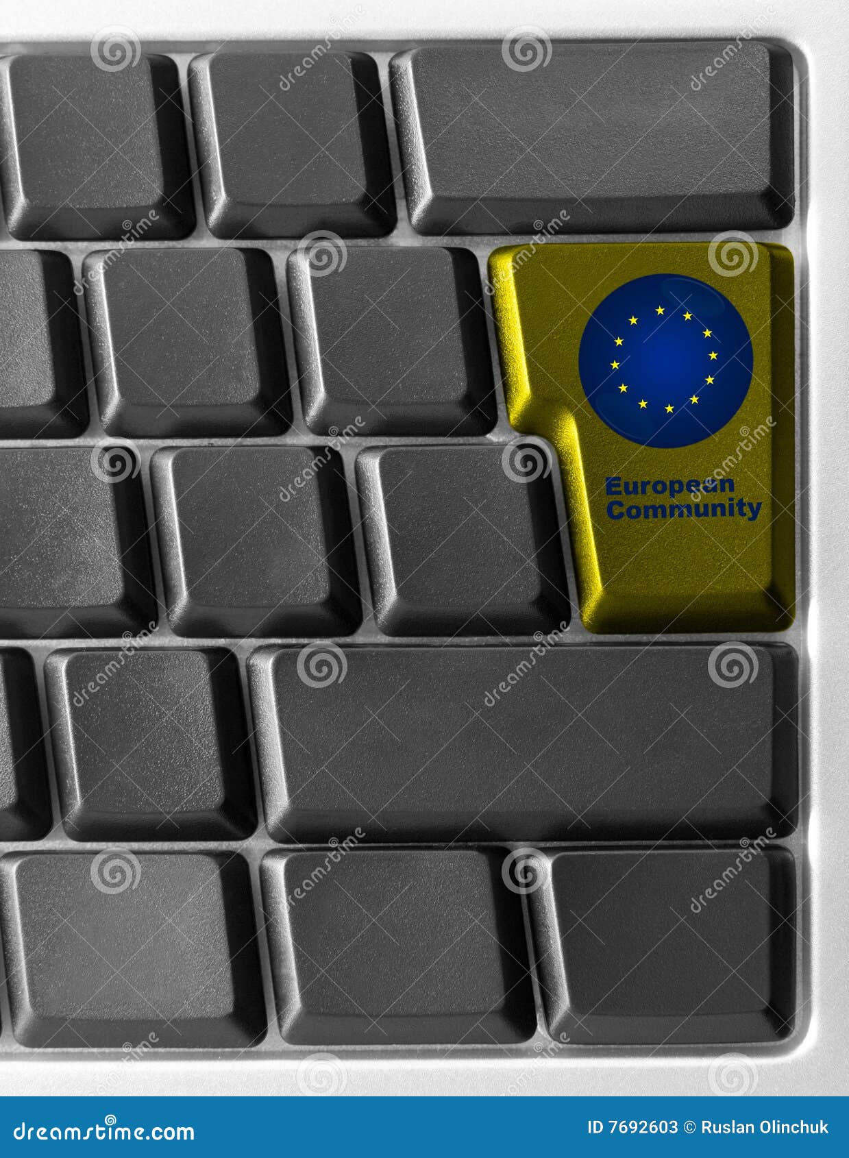 Computer Keyboard with EC Button Stock Image - Image of computer, digit ...