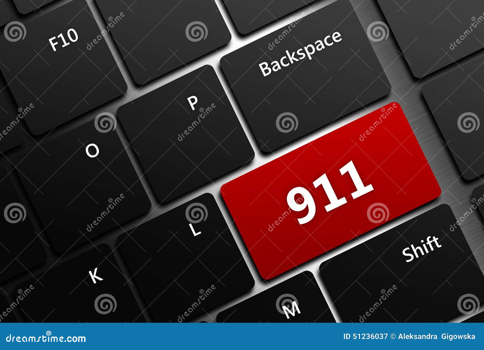 Computer Keyboard with Emergency Number 911 Stock Illustration ...