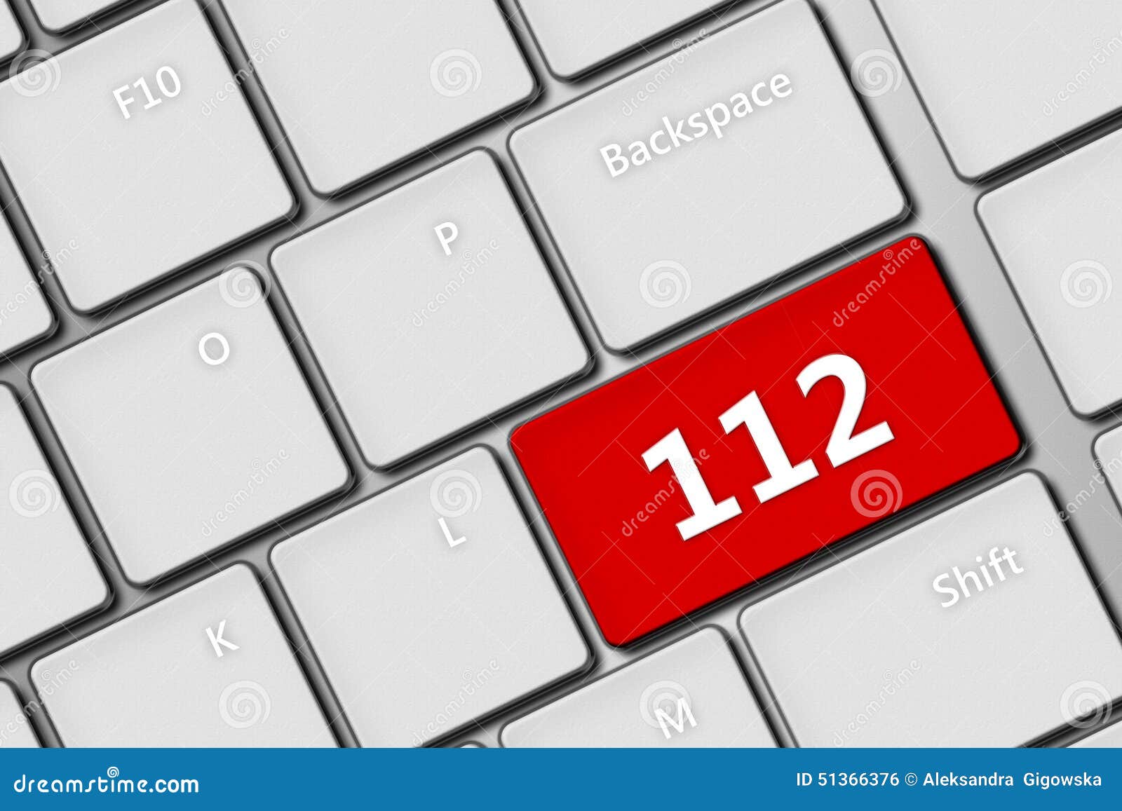 Computer Keyboard with Emergency Number 112 Stock Illustration ...